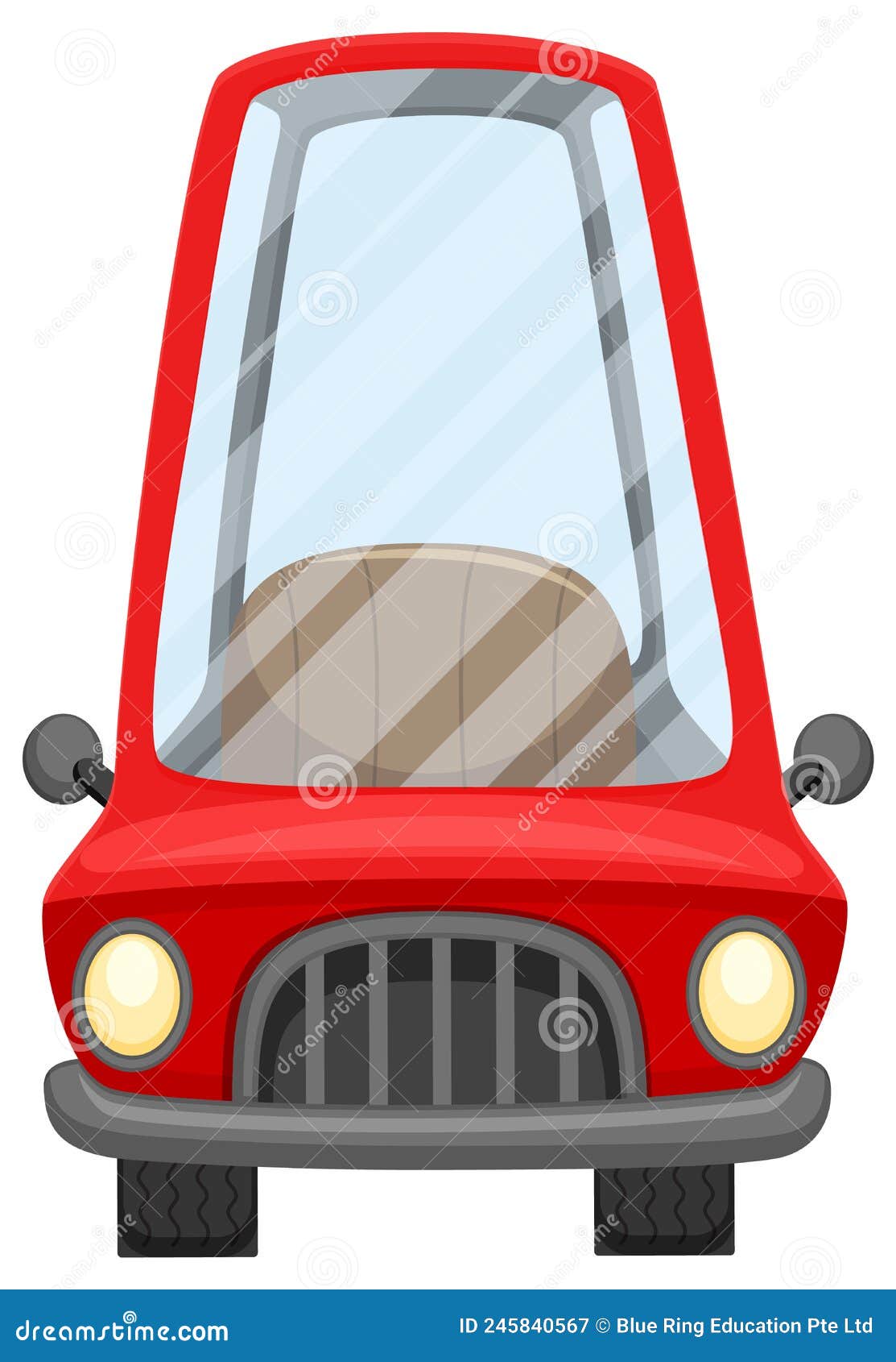 Isolated Cartoon Empty Car on White Background Stock Vector ...