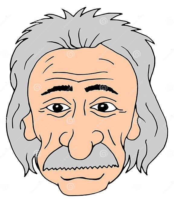 Einstein head stock illustration. Illustration of portrait - 29772460