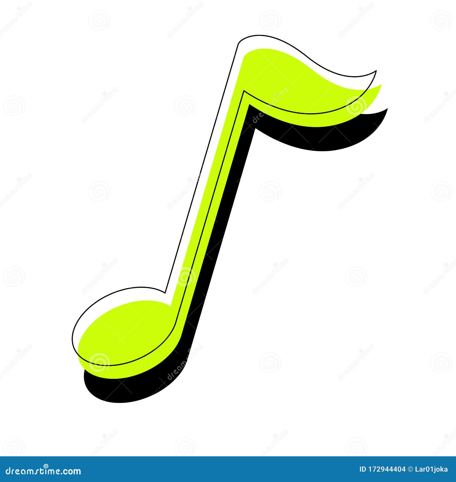 Isolated Cartoon Musical Note Stock Vector - Illustration of clef ...