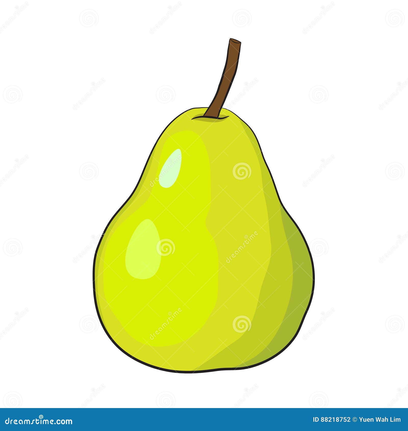 Isolated Cartoon Pear stock vector. Illustration of food - 88218752