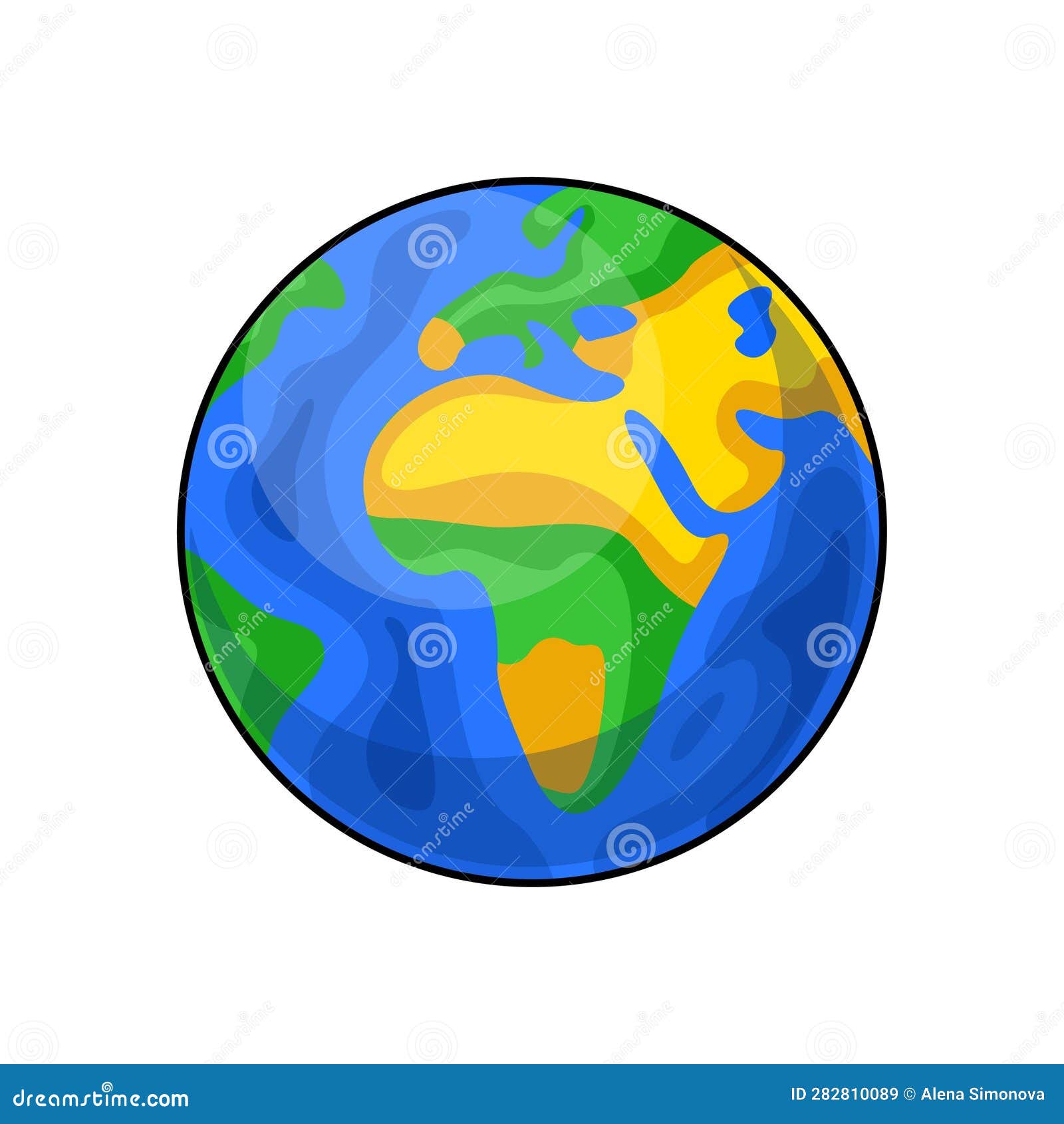 Isolated Cartoon Planet Earth of Solar System Stock Illustration ...