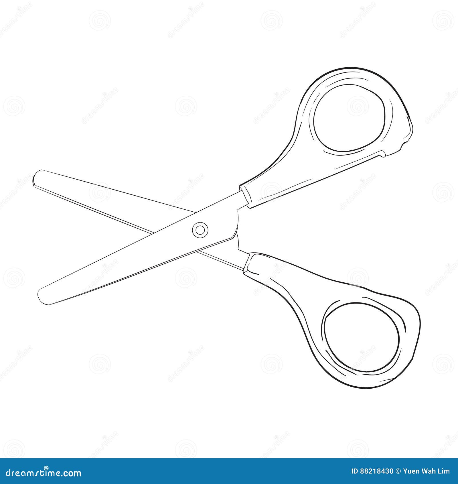 Isolated Cartoon Scissors stock vector. Illustration of tool - 88218430