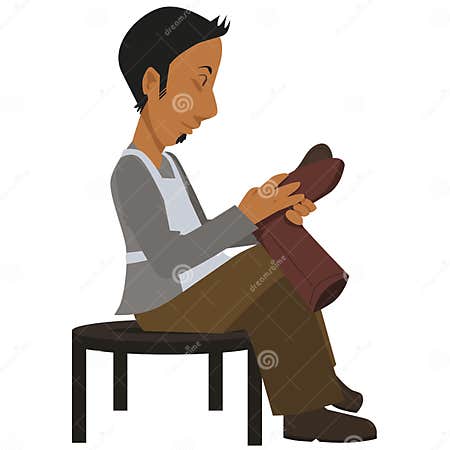 Isolated cartoon shoemaker stock vector. Illustration of coloring ...