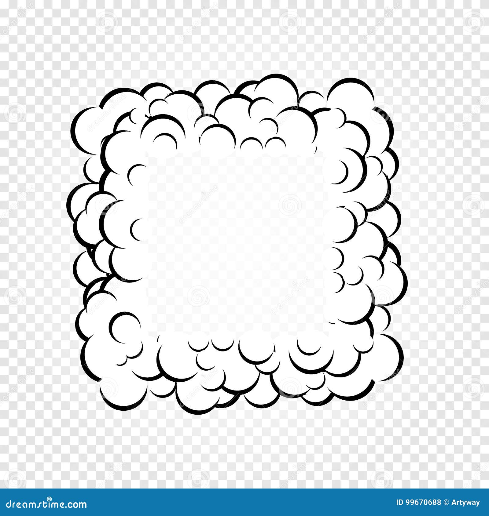 Isolated Cartoon Speech Bubbles, Frames of Smoke or Steam, Comics ...