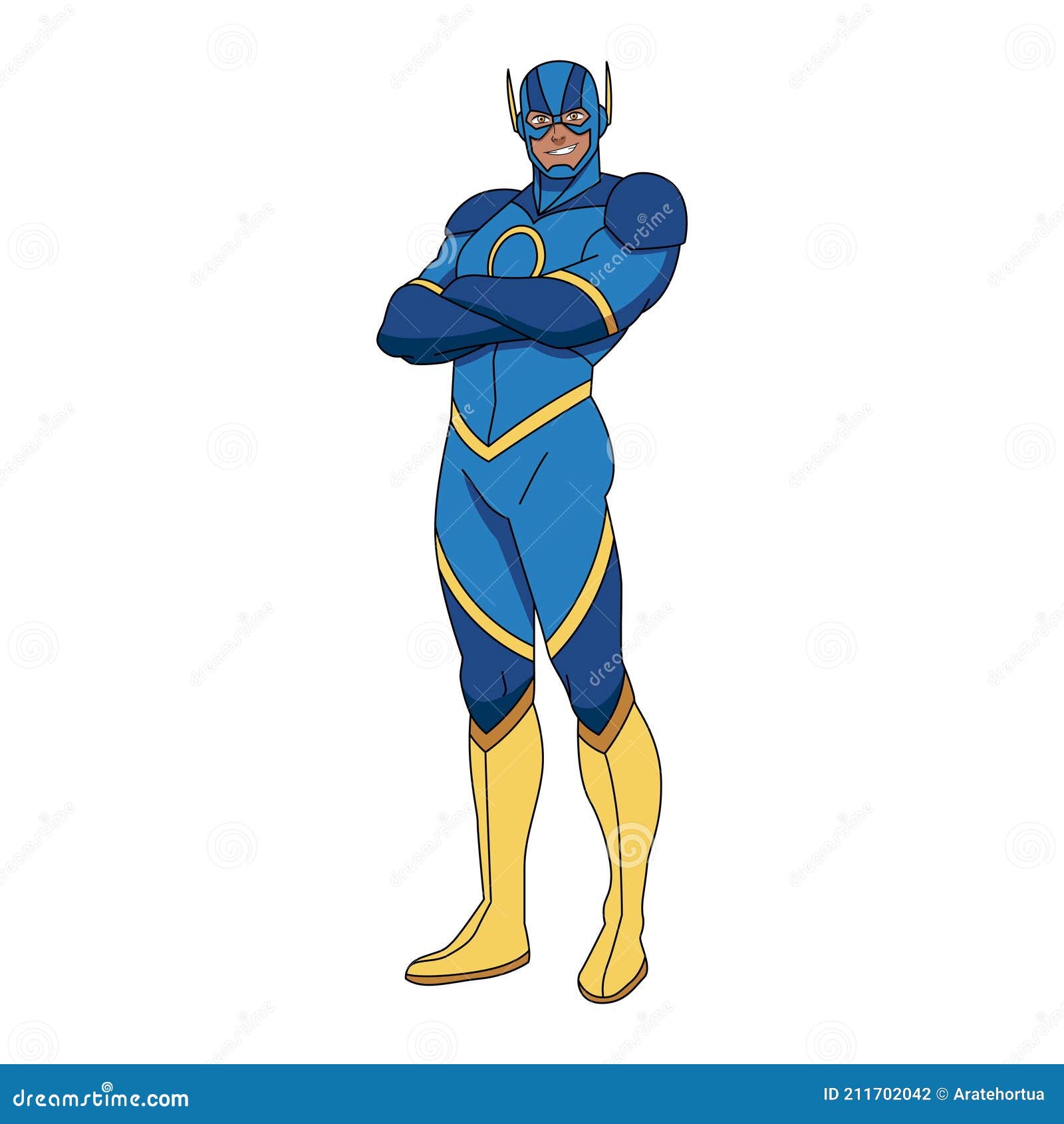 Isolated Cartoon of a Superhero Stock Vector - Illustration of strength ...
