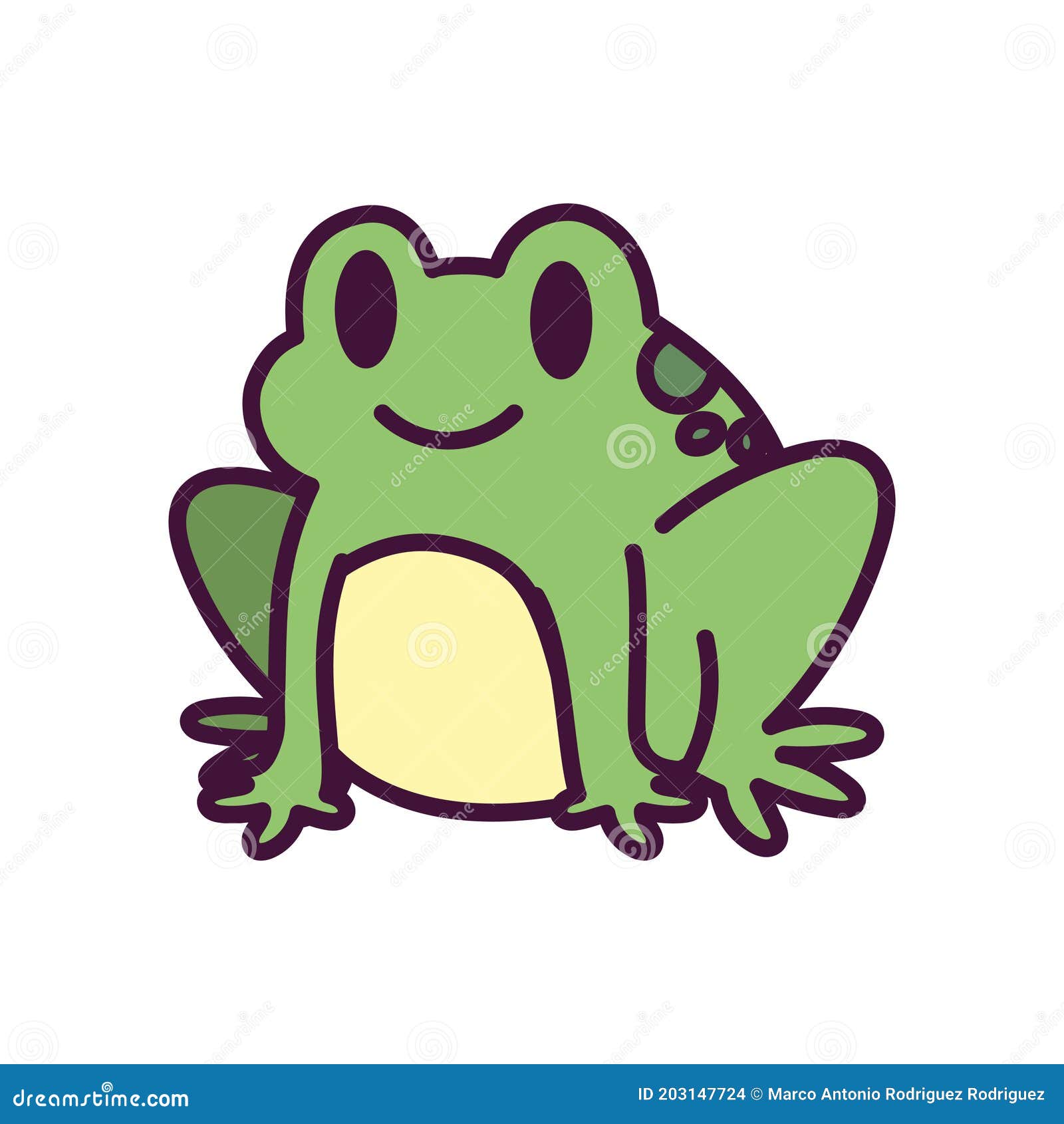 Isolated cartoon of a toad stock vector. Illustration of funny - 203147724
