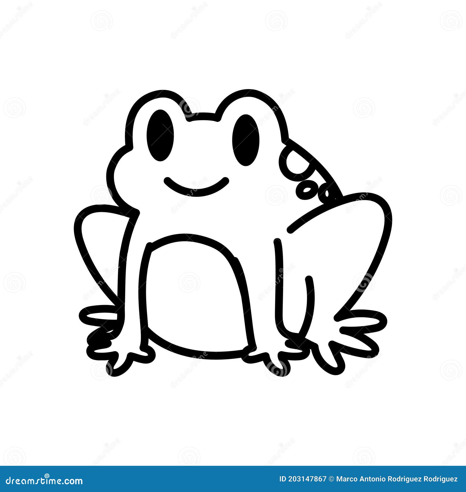 Isolated cartoon of a toad stock vector. Illustration of nature - 203147867