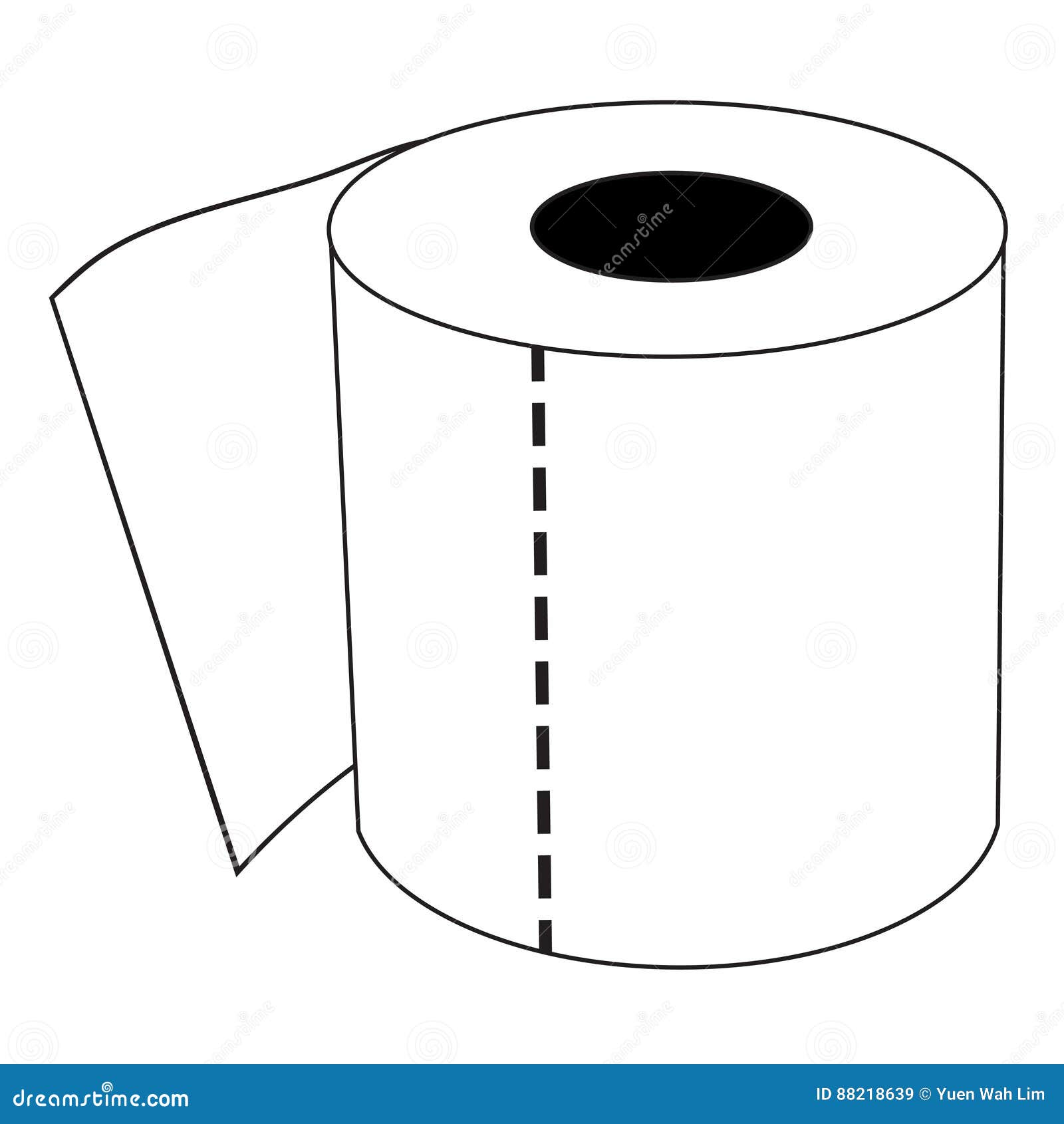 Isolated Cartoon Toilet Paper Roll Stock Vector Illustration Of