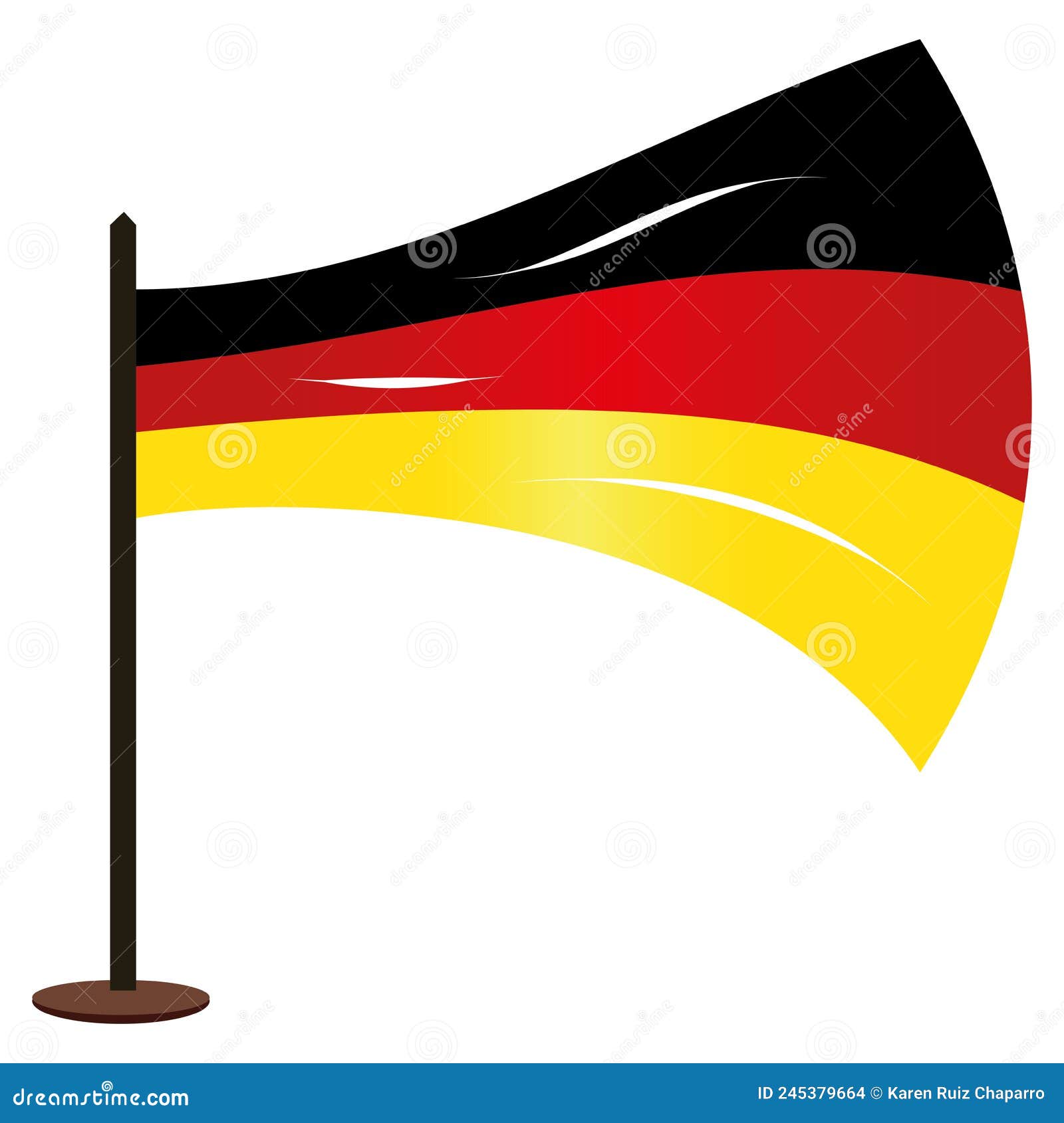 Isolated Cartoonish Style Flag of Germany Vector Stock Vector ...