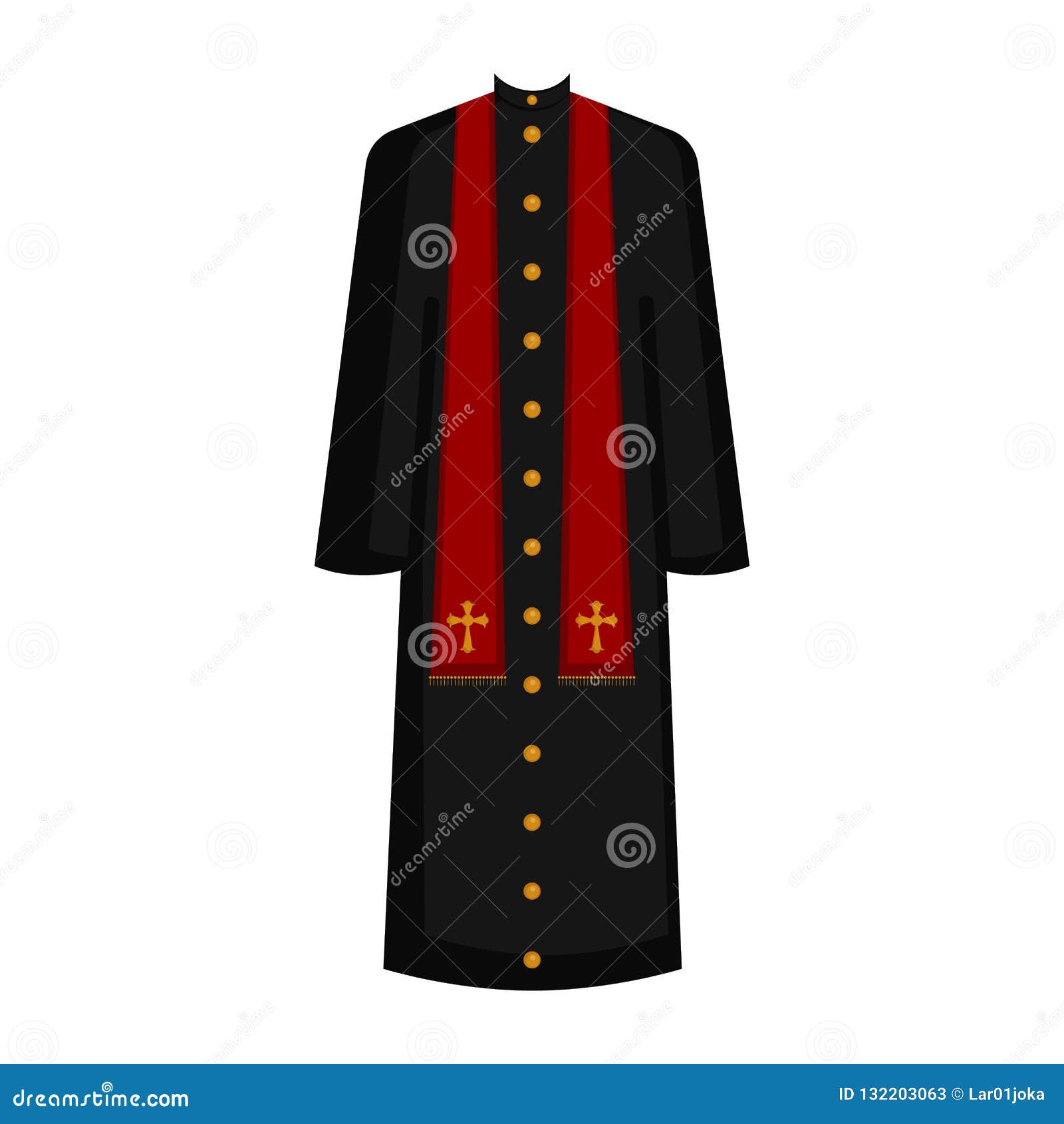 Isolated cassock image stock vector. Illustration of cross - 132203063 Isolated cassock image stock vector. Illustration of cross - 132203063