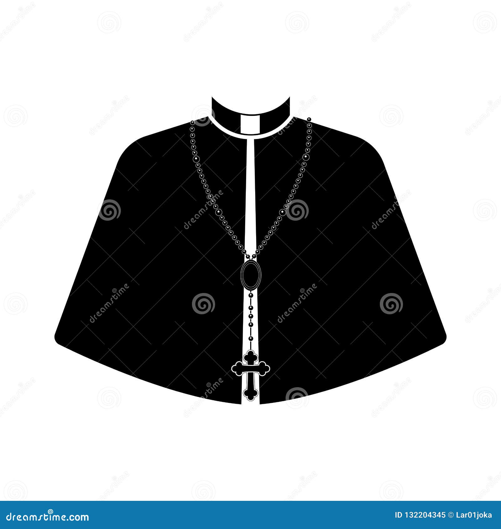 Isolated Cassock Silhouette Stock Vector - Illustration of silhouette ... Isolated Cassock Silhouette Stock Vector - Illustration of silhouette ...