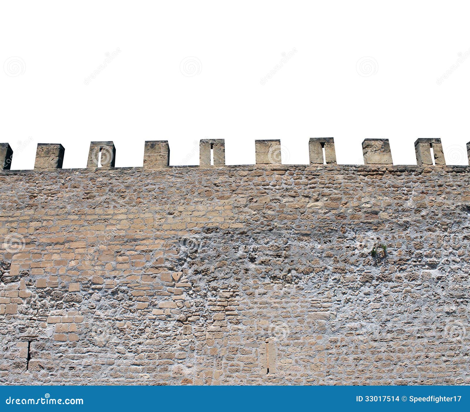 Isolated Castle Battlements Stock Photo - Image of facade, path: 33017514