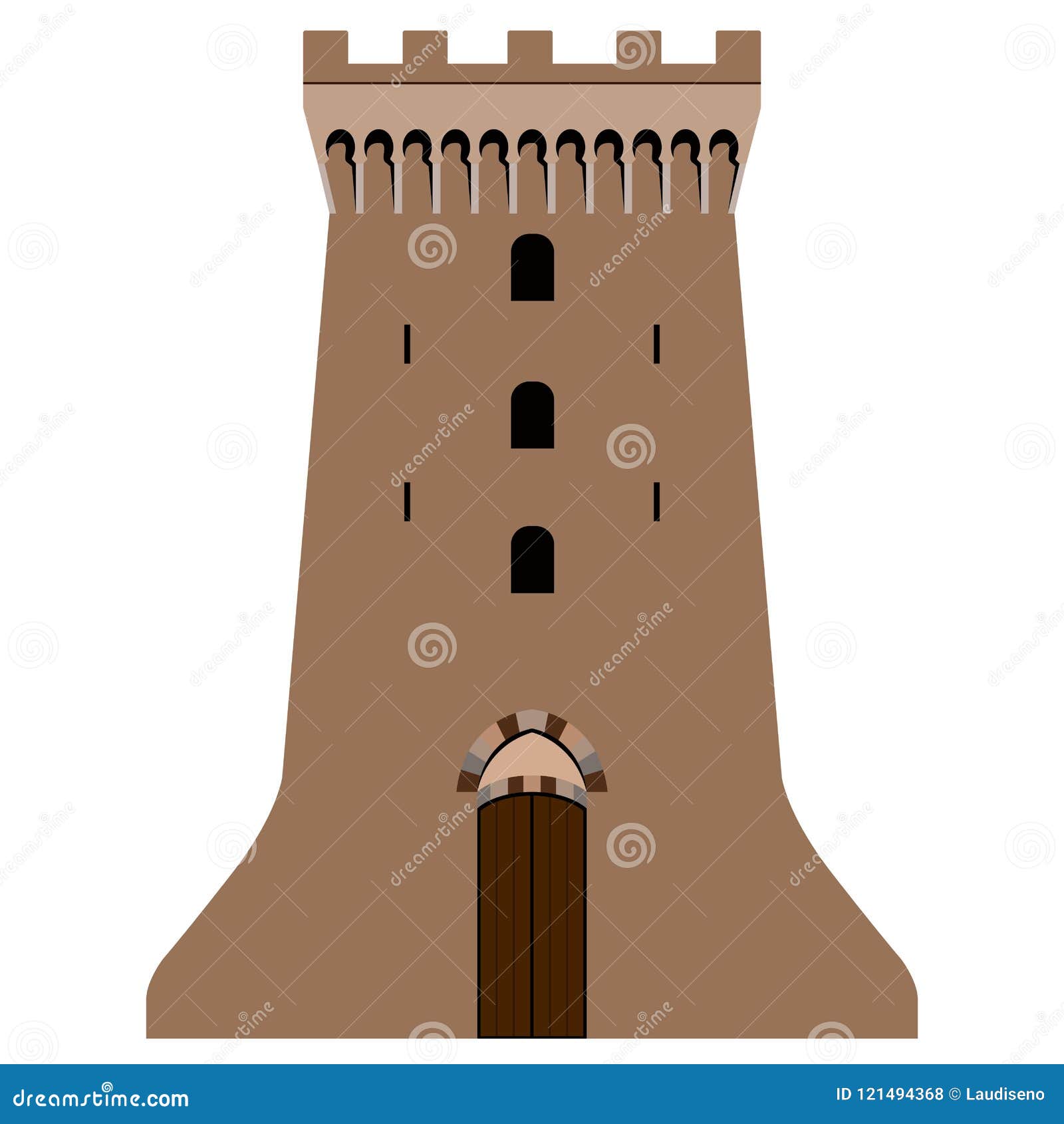 Castle tower image stock vector. Illustration of building - 121494368