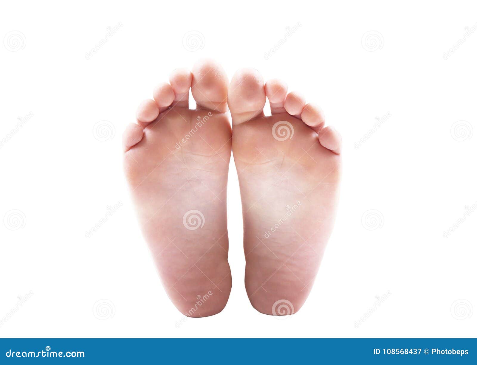 Isolated Caucasian Feet in White Background Stock Image - Image of ...