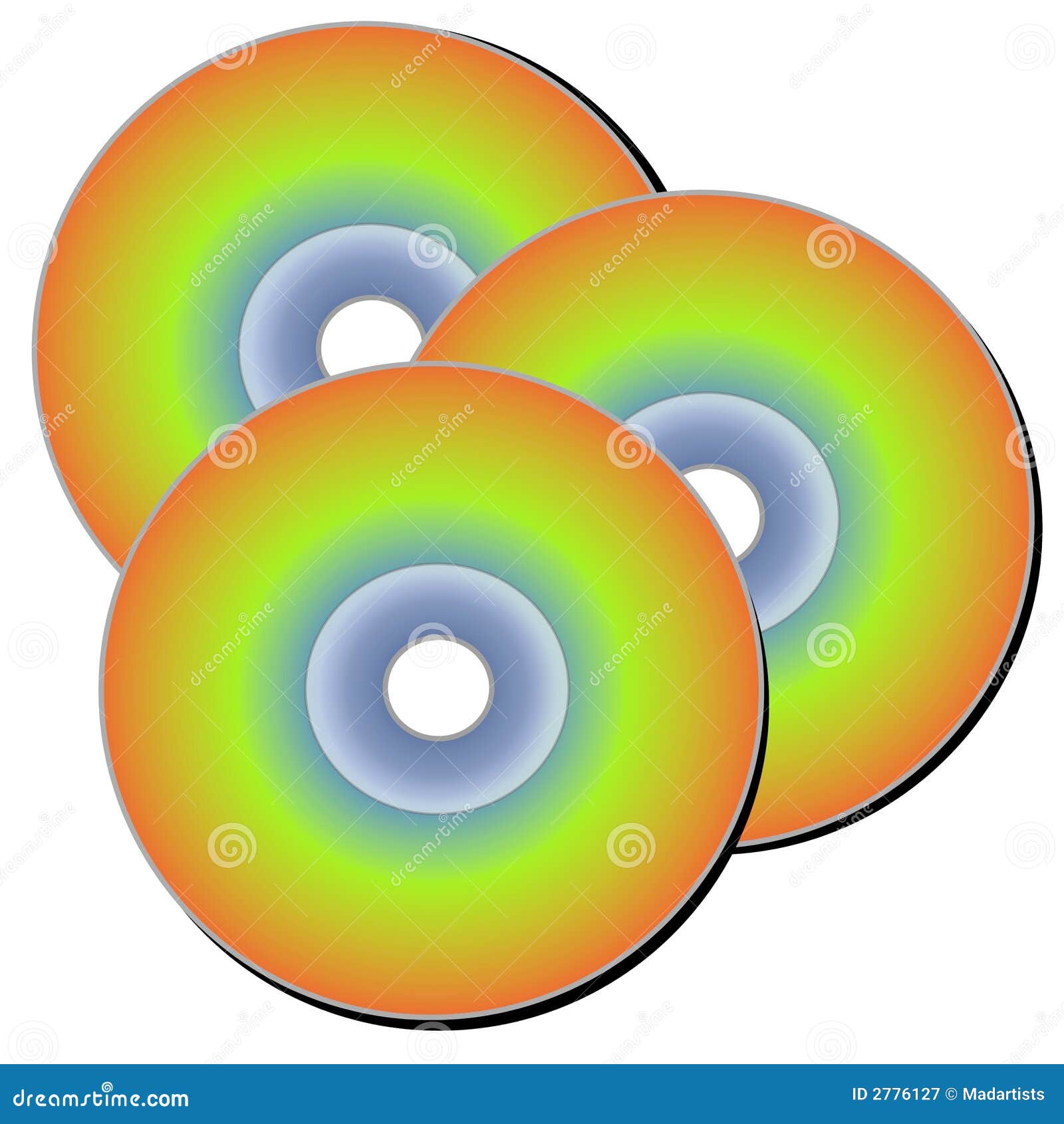Isolated CD Discs Clip Art Picture. Image: 2776127