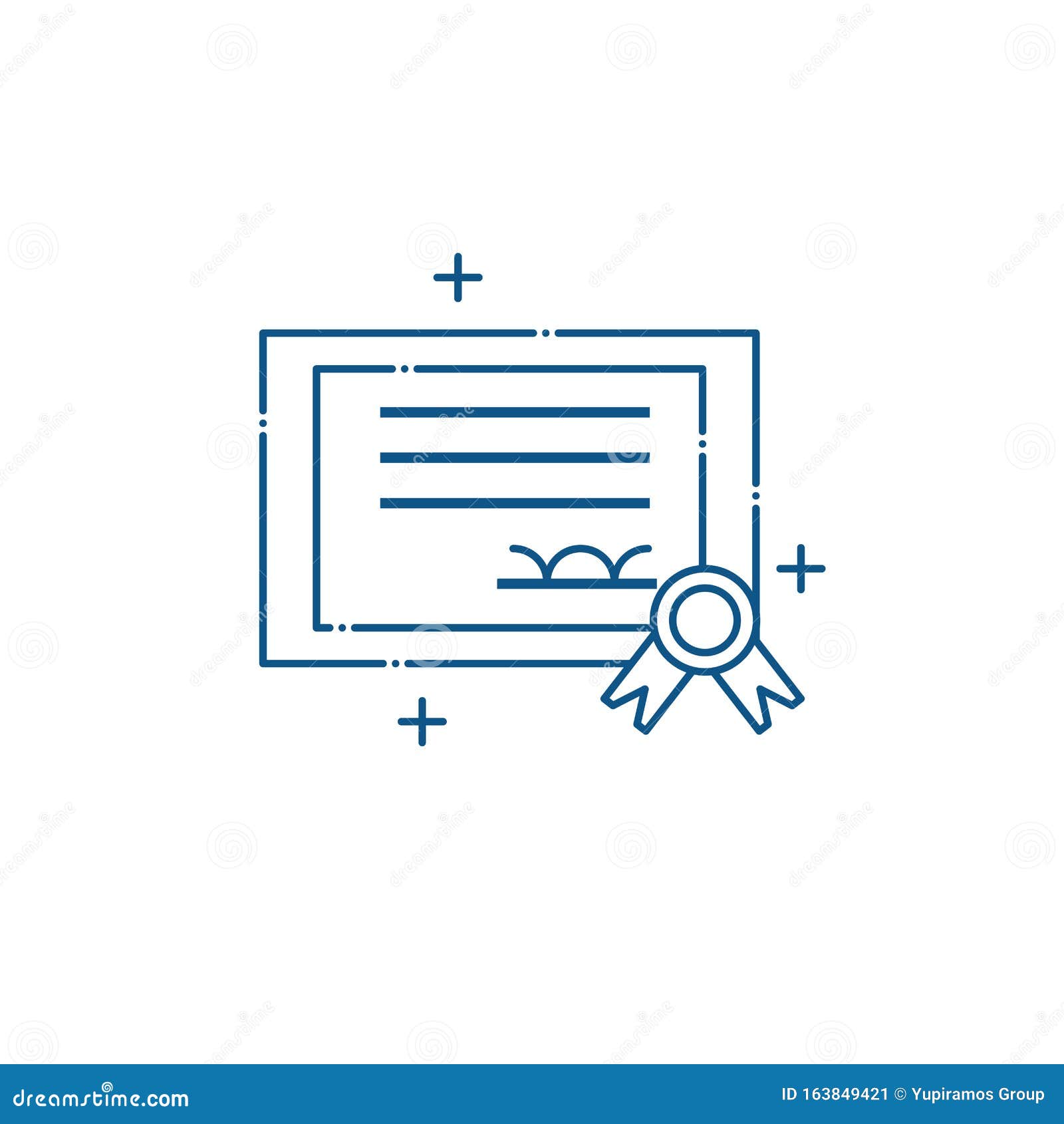 Isolated Certificate Paper Icon Line Design Stock Vector - Illustration ...