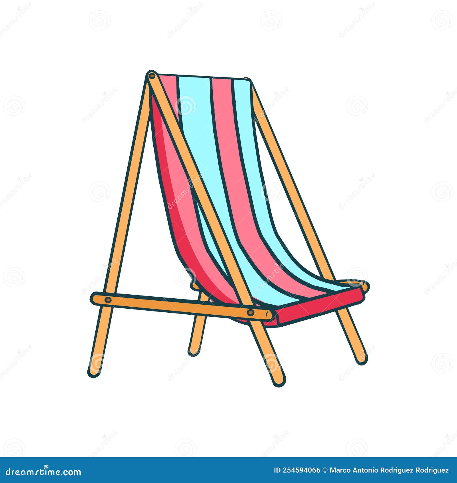 Isolated Chair Beach Vector Illustration Stock Vector - Illustration of ...