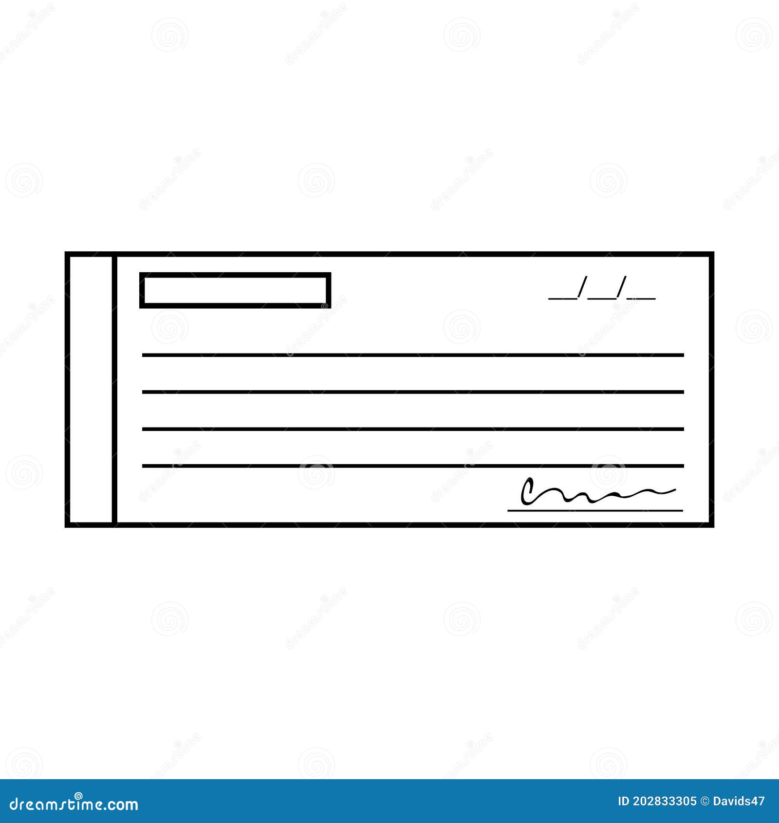 Isolated check money draw stock vector. Illustration of exchange ...