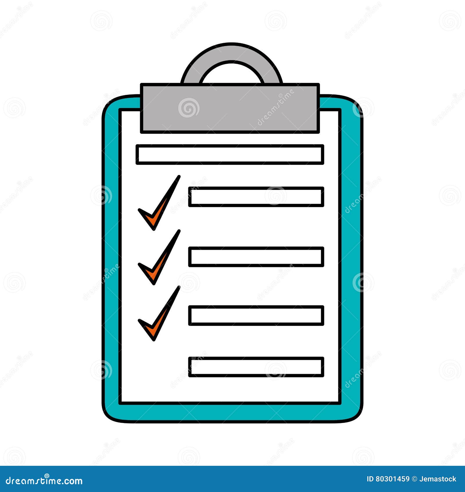 Isolated Checklist with Checkmark Design Stock Vector - Illustration of ...