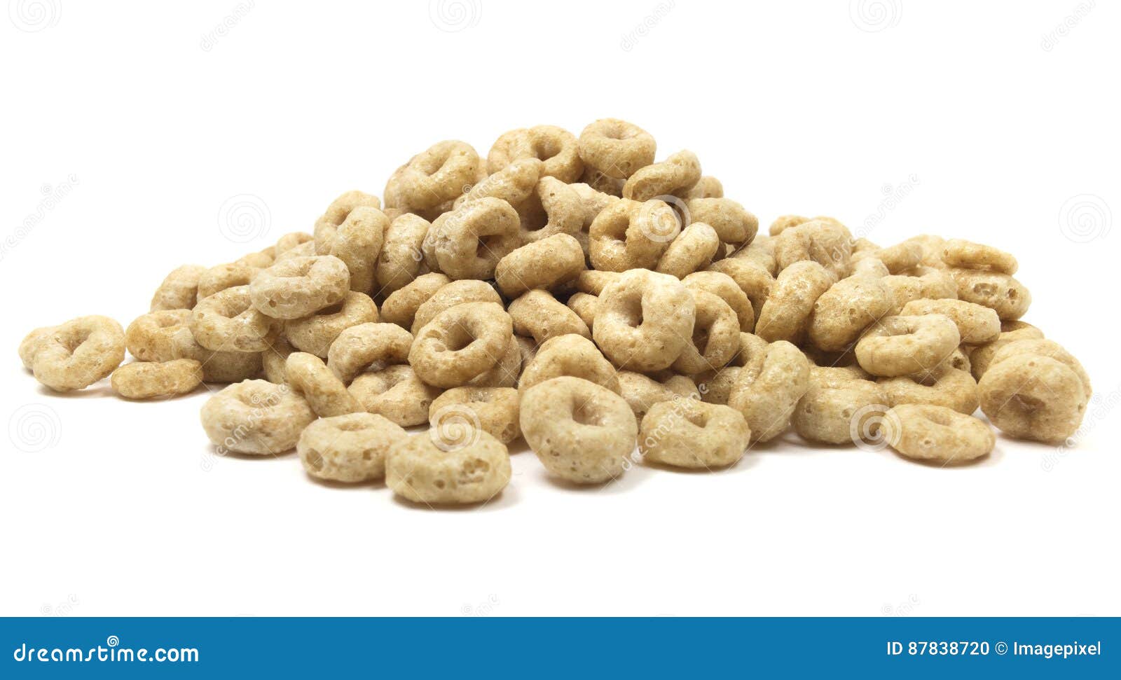 Isolated Cheerios stock photo. Image of breakfast, round - 87838720