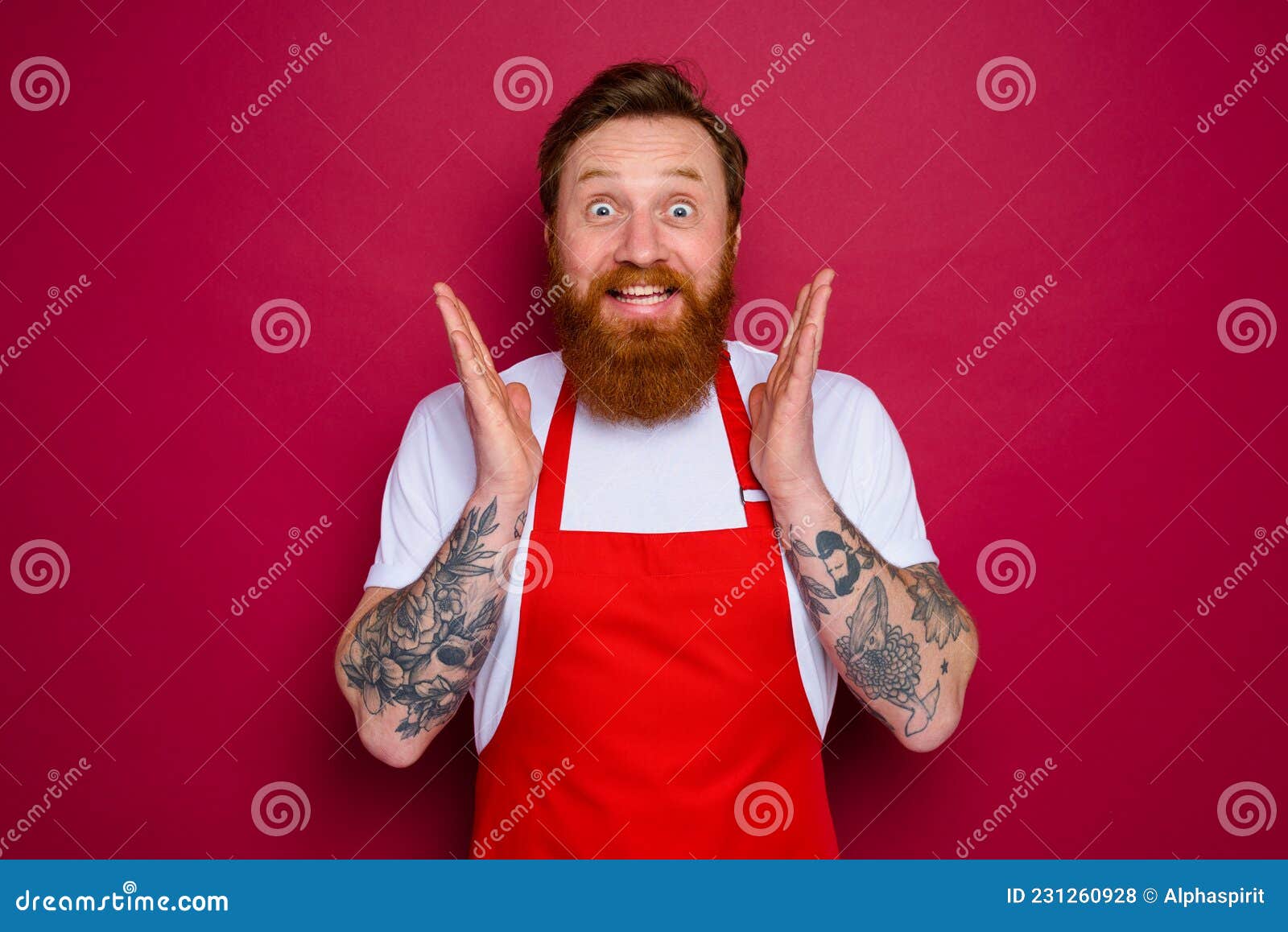 Isolated Chef With Mask Due To Pandemic Standing In A White Cooking ...