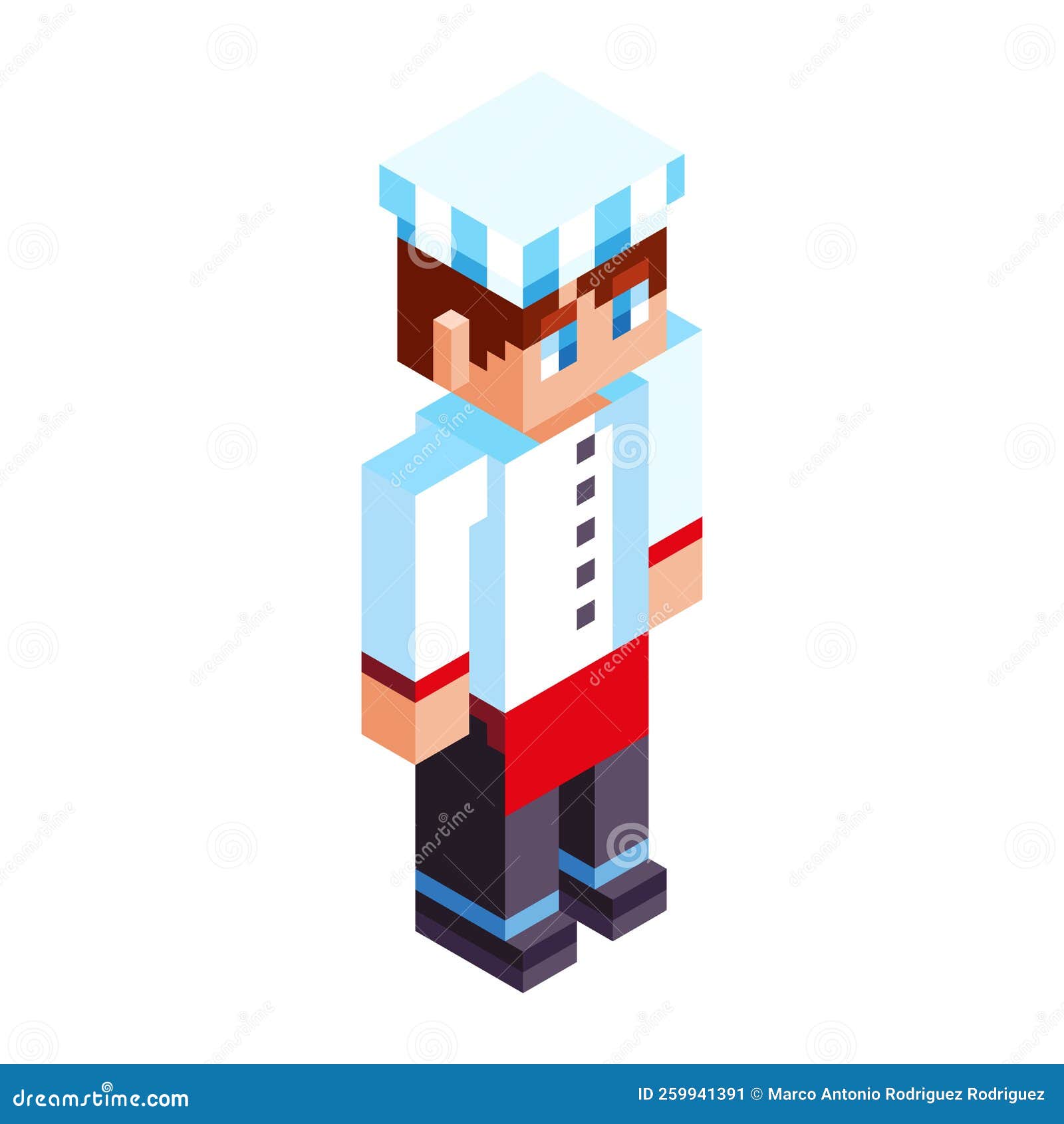 Isolated Chef Minecraft Vector Illustration Stock Illustration ...