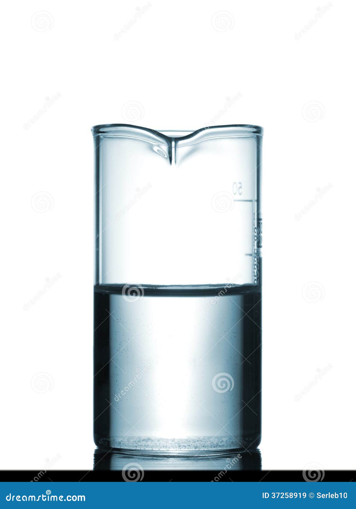 Isolated Chemical Beaker on Table with Solution Stock Image - Image of ...
