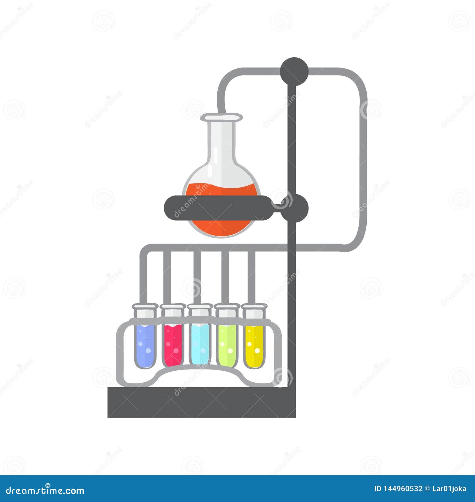 Isolated Chemical Experiment Image Stock Vector - Illustration of flask ...