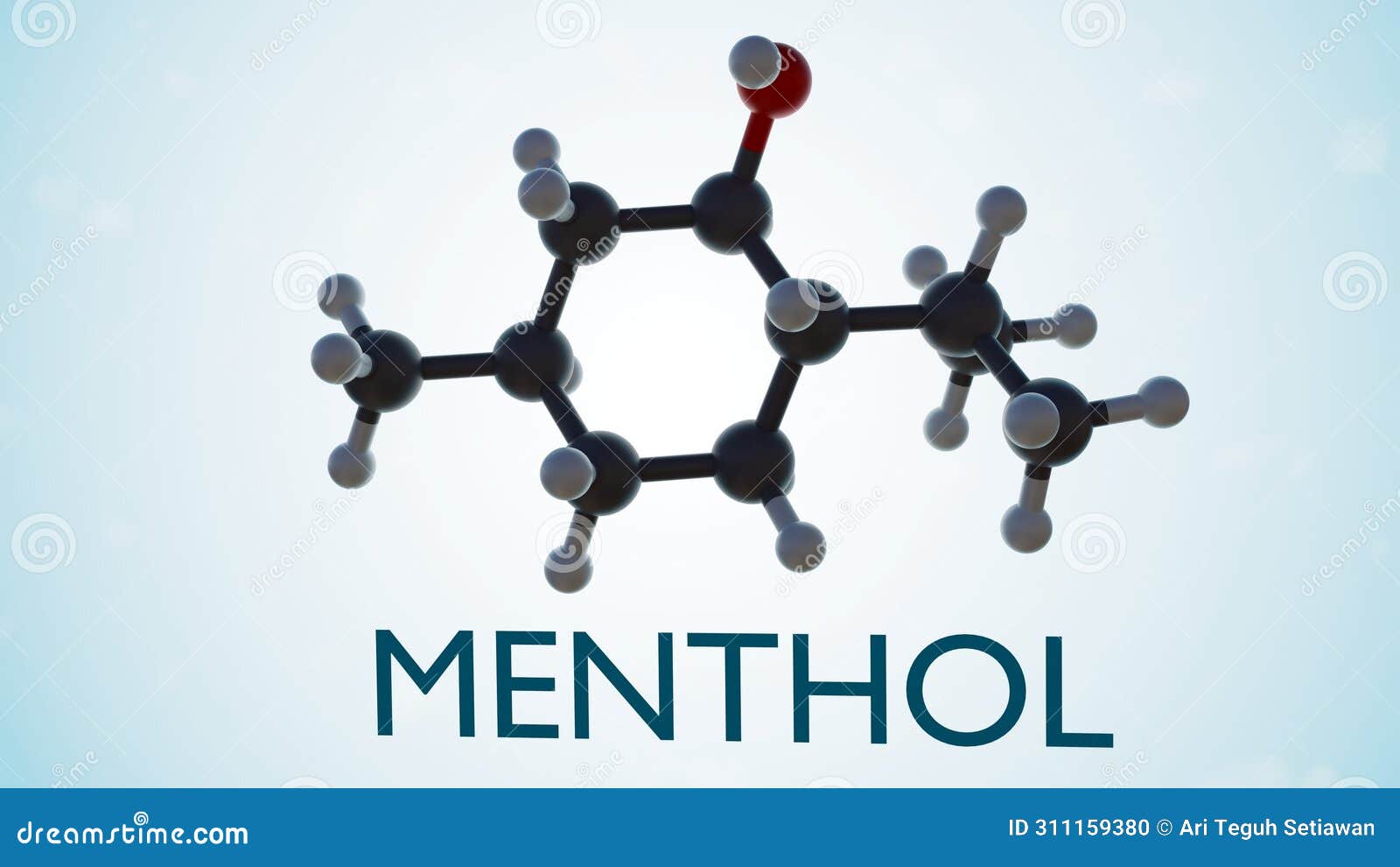 Isolated Chemical Structure of Menthol Stock Illustration ...
