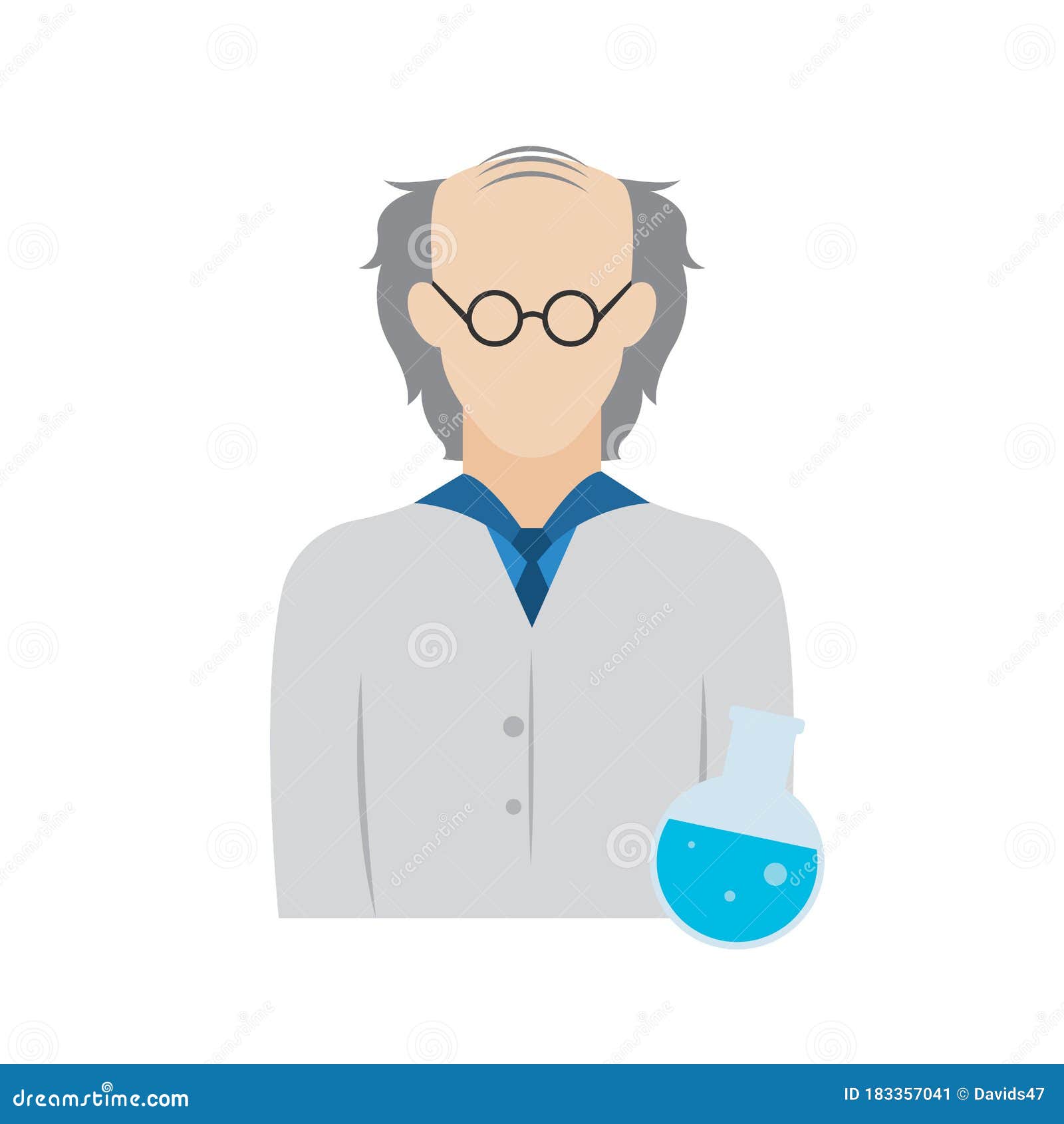 Isolated Chemist Biologist Icon Stock Vector - Illustration of ...
