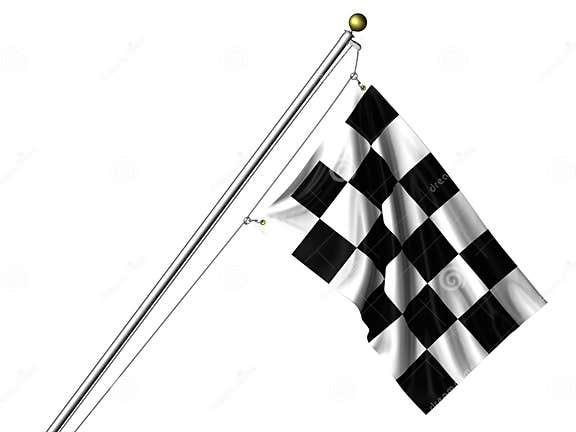Isolated Chequered Flag stock illustration. Illustration of fabric ...