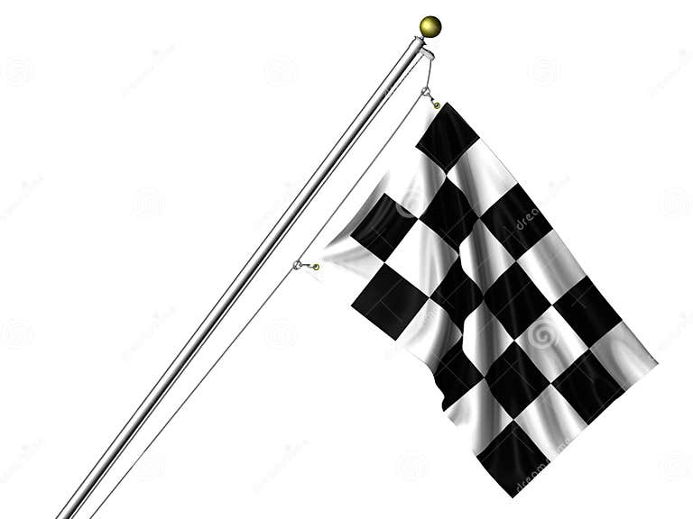 Isolated Chequered Flag stock illustration. Illustration of fabric ...