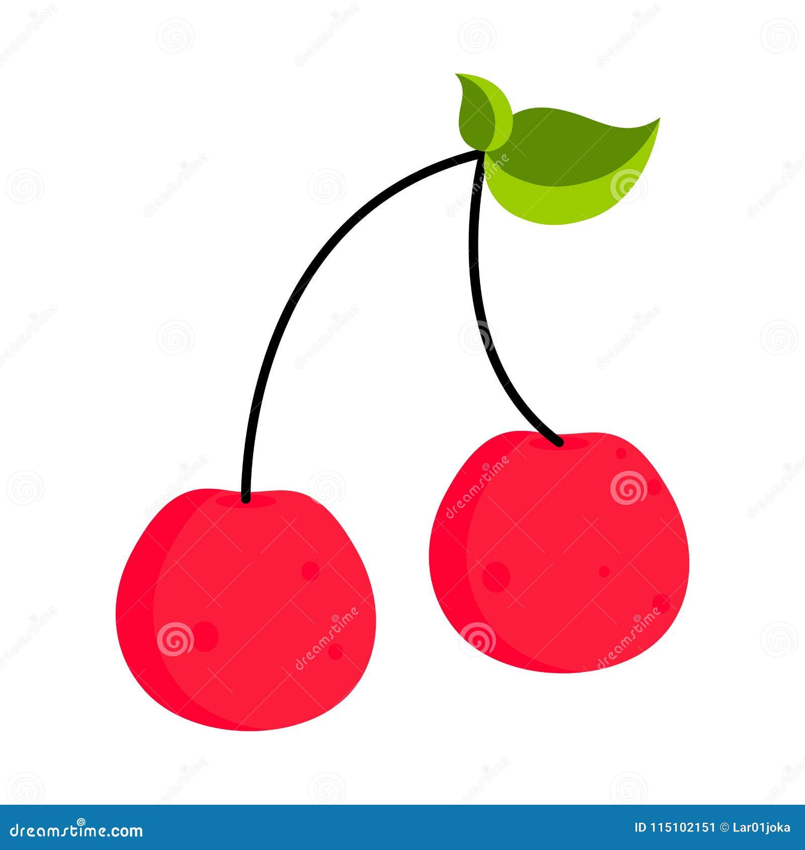 Isolated cherry icon stock vector. Illustration of sweet - 115102151