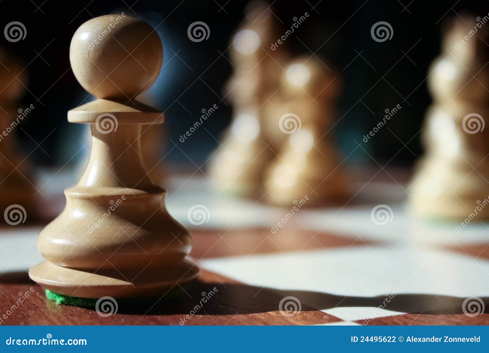 Isolated Chess Pawn in Sunlight Stock Photo - Image of business, power ...