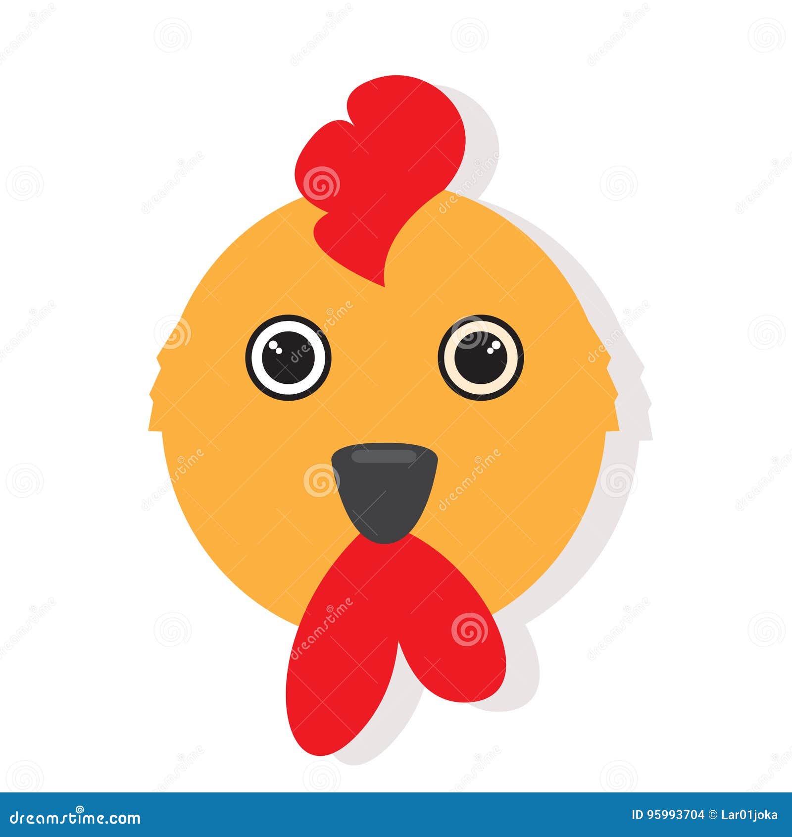 Isolated chicken face stock vector. Illustration of farm - 95993704