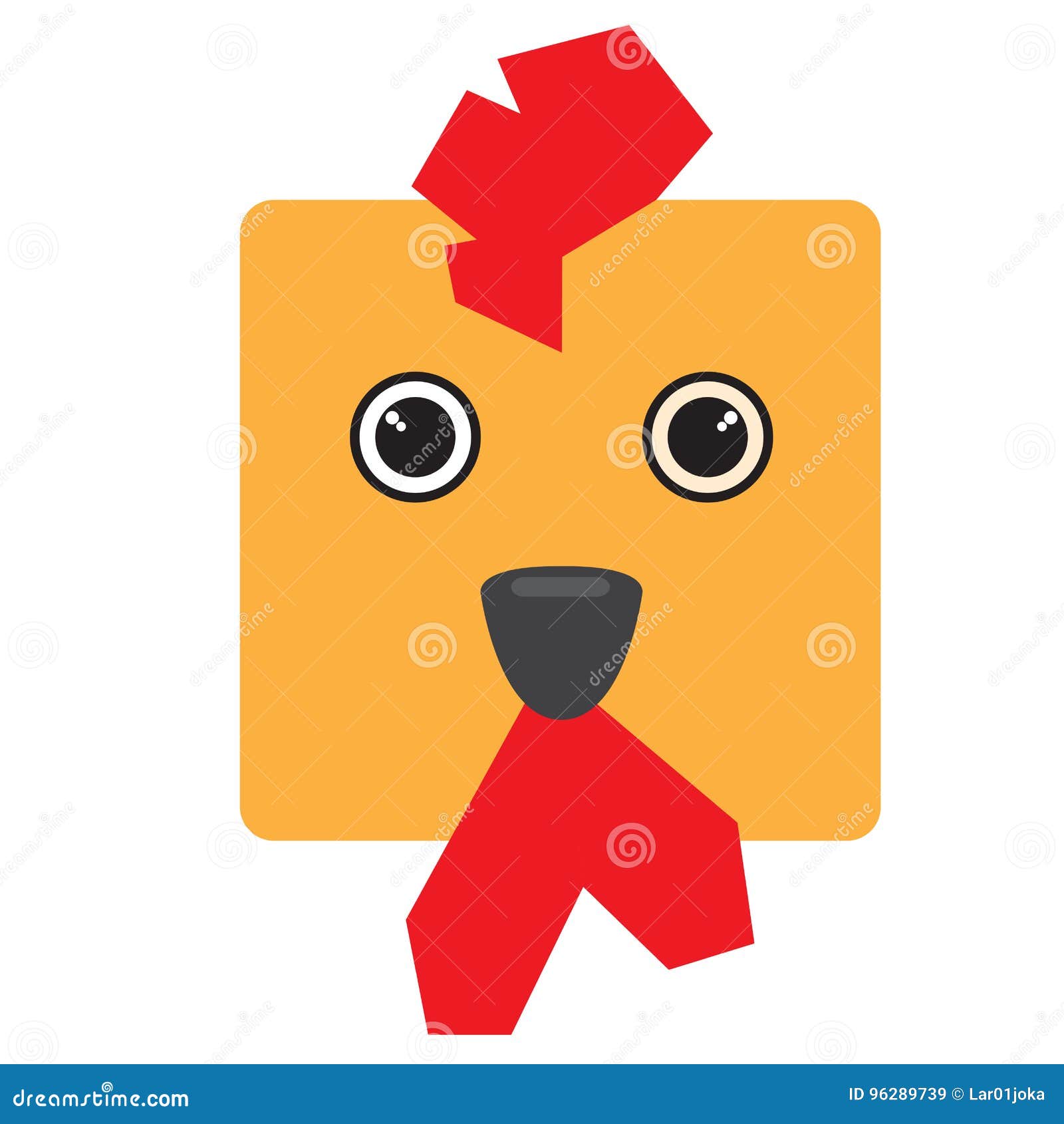 Isolated chicken face stock vector. Illustration of specie - 96289739