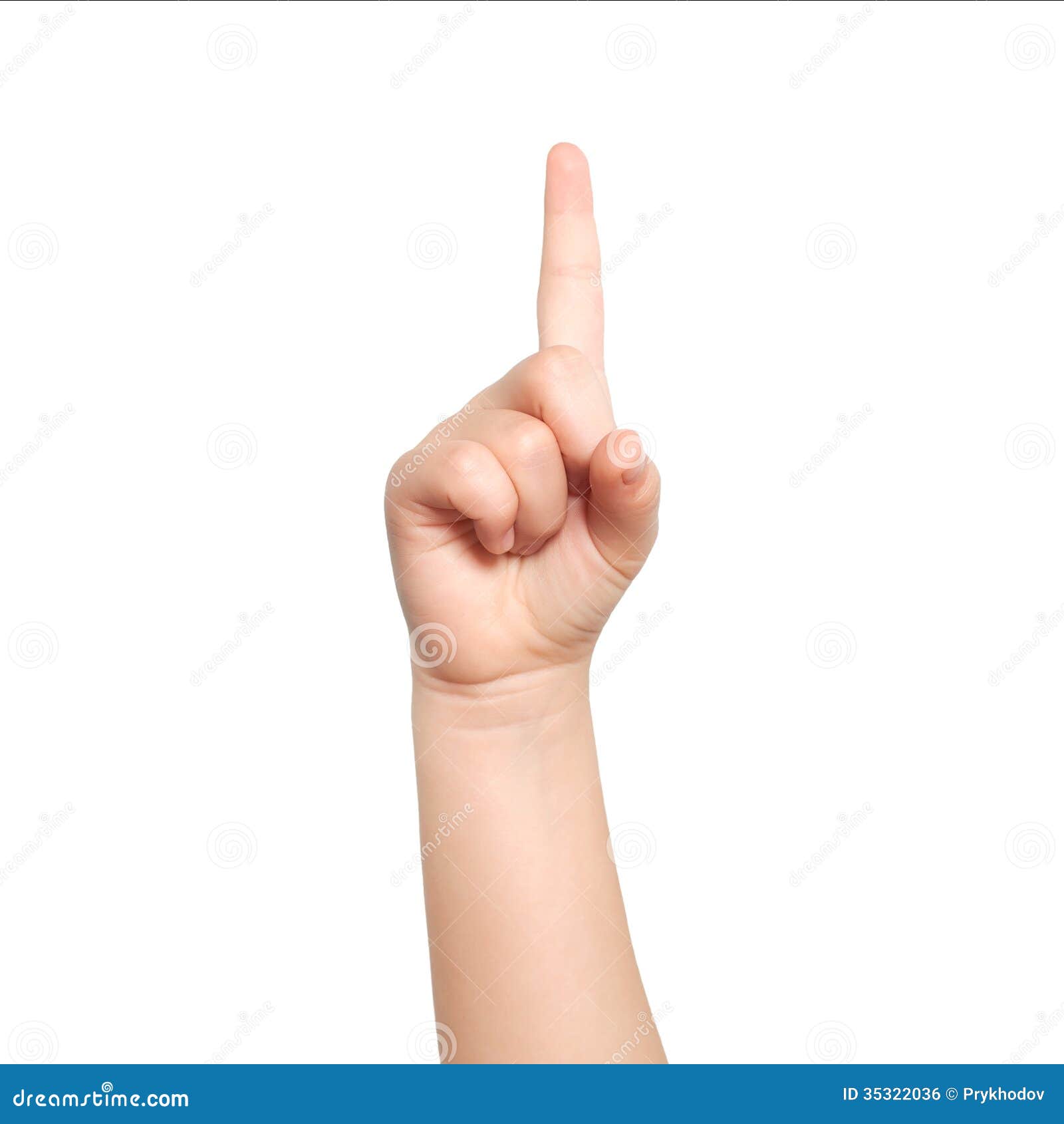 Isolated Child Hand Shows The Number One Royalty Free Stock Image ...