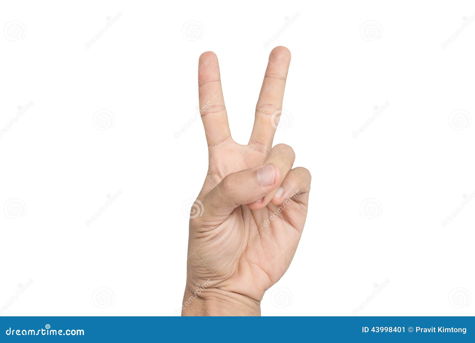 Isolated Child Hand Shows the Number Two Stock Image - Image of point ...