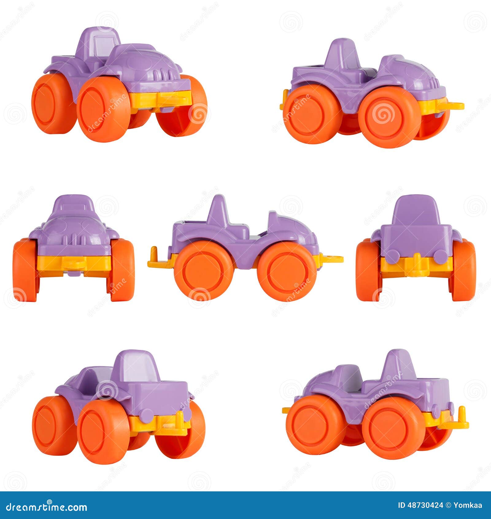 Isolated Children Toy Car. Different Angles Stock Photo - Image of ...