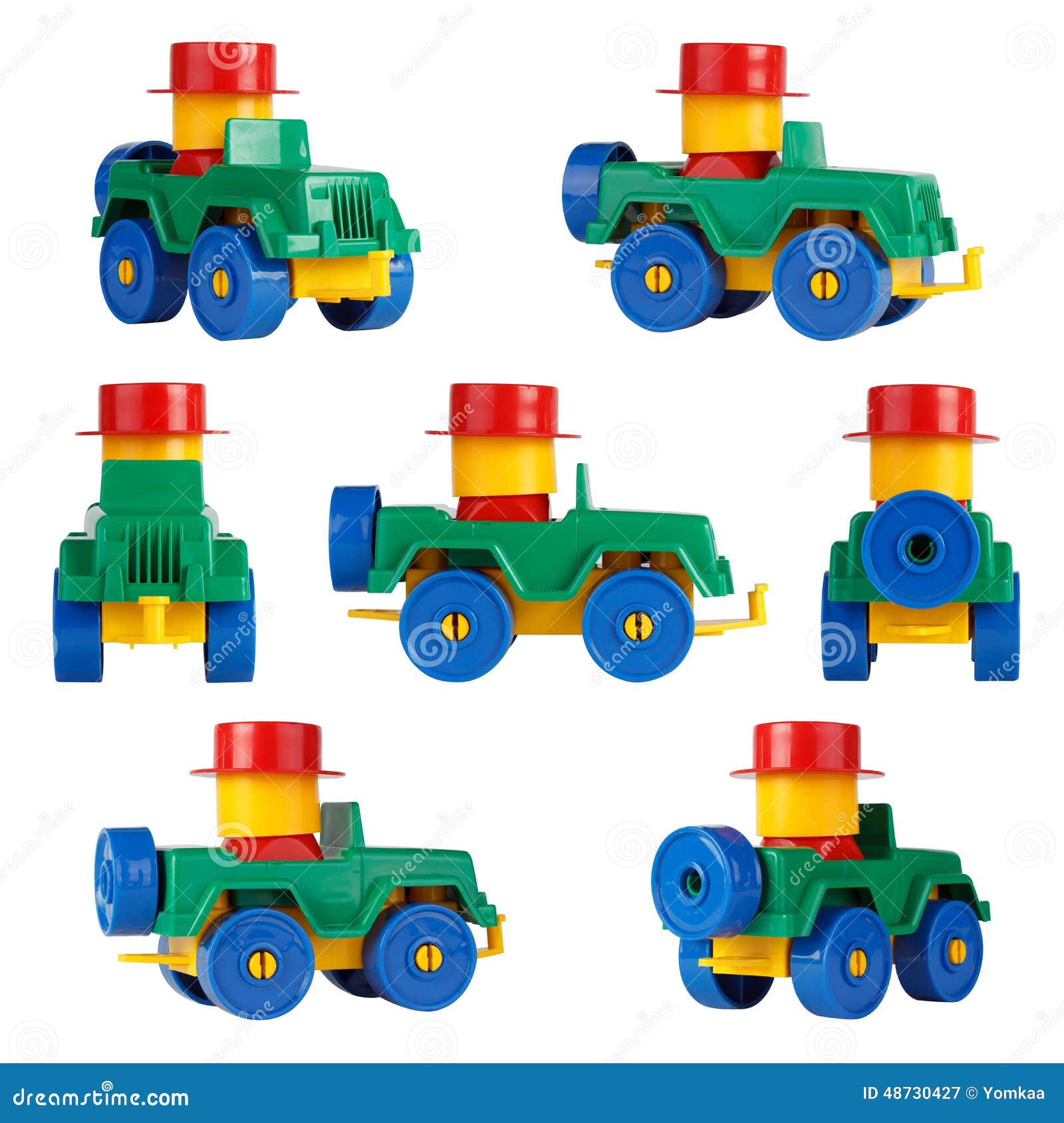 Isolated Children Toy Car SUV. Different Angles Stock Image - Image of ...