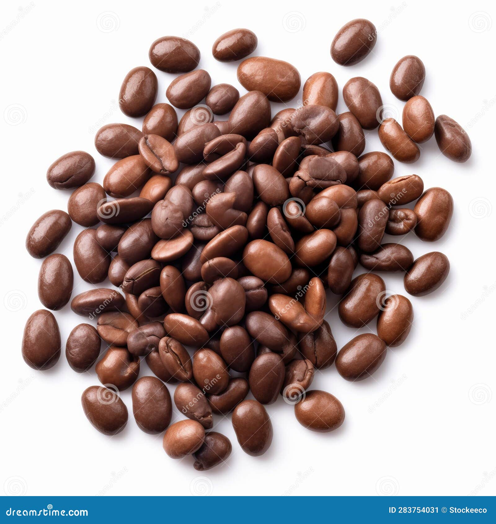 Isolated Chocolate Beans on White Background Stock Illustration ...