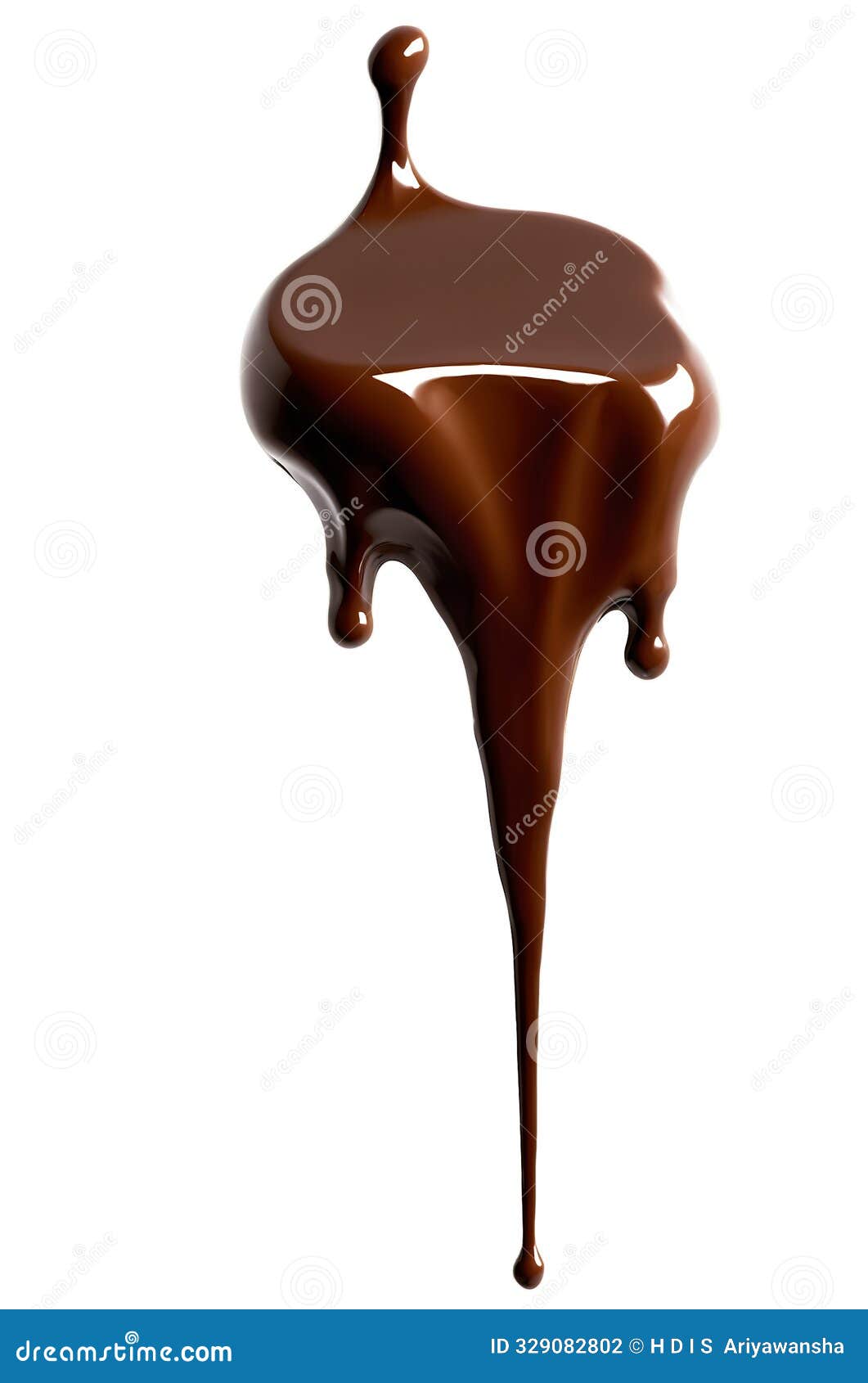Isolated Chocolate Drip in White Background Stock Illustration ...