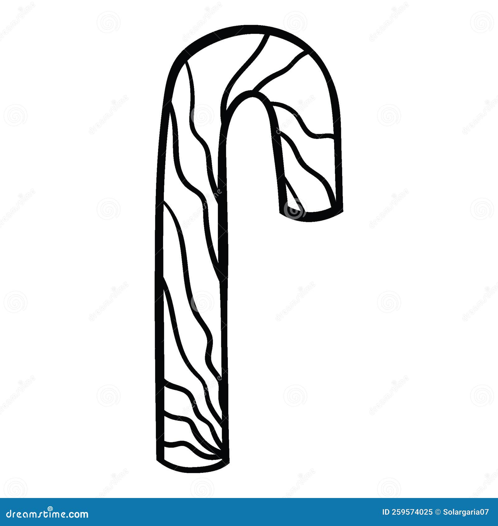 Isolated Christmas Candy Cane Illustration Stock Vector - Illustration ...