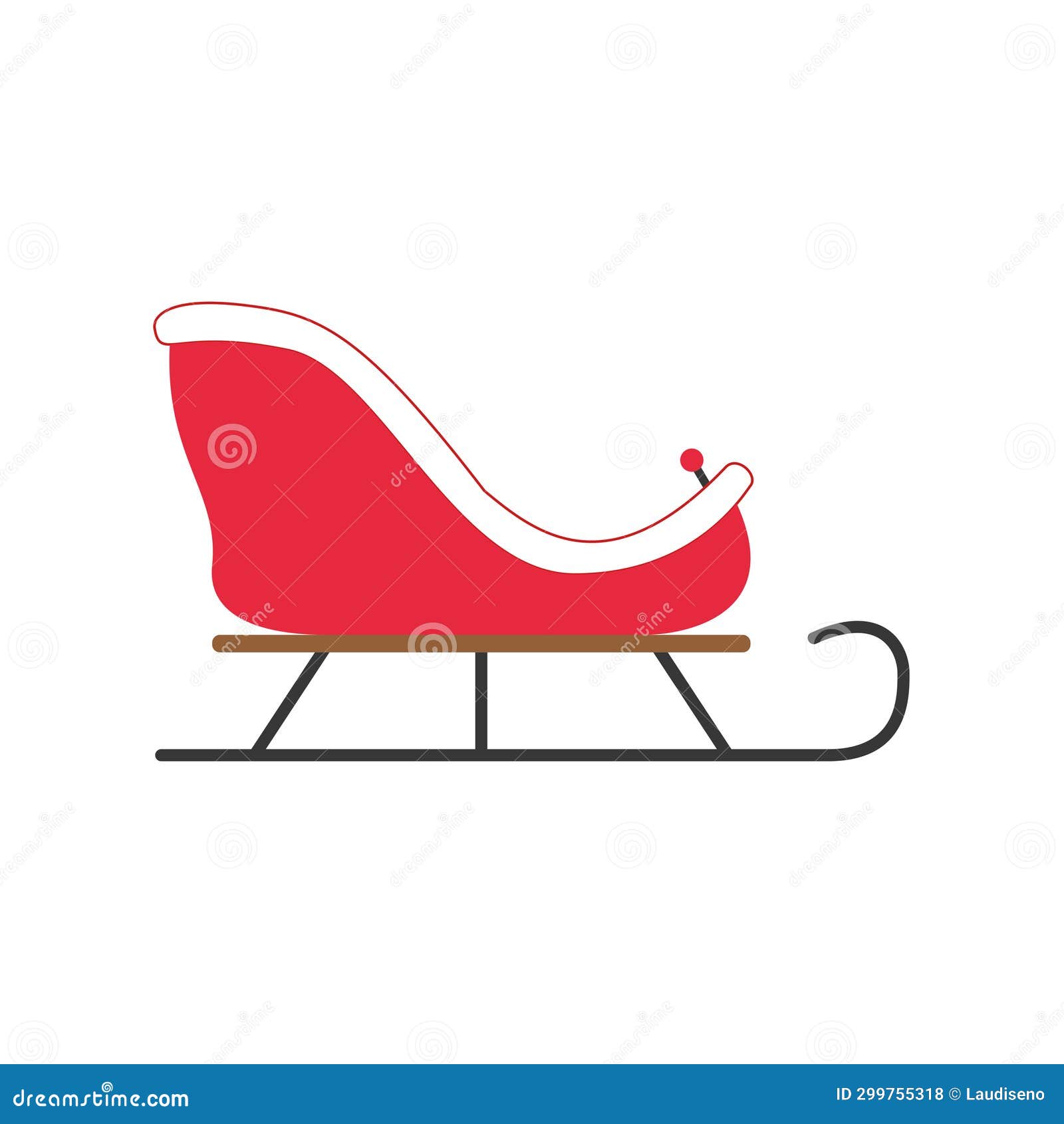 Isolated Christmas Sledge Icon Vector Stock Vector - Illustration of ...