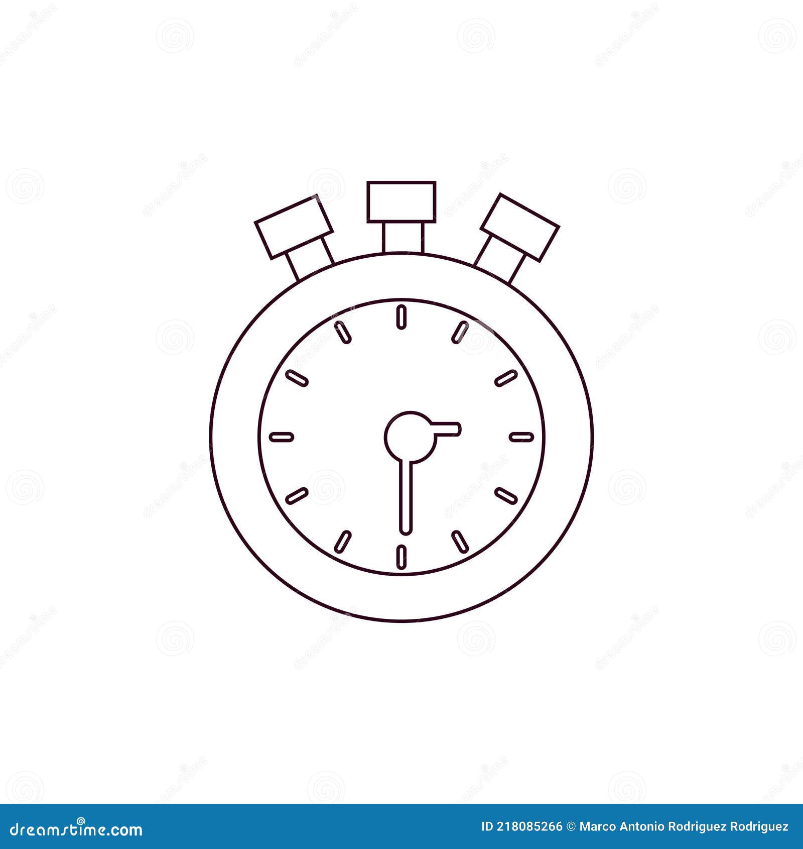 Isolated Chronometer Icon Sport Timer Timekeeper Stock Vector