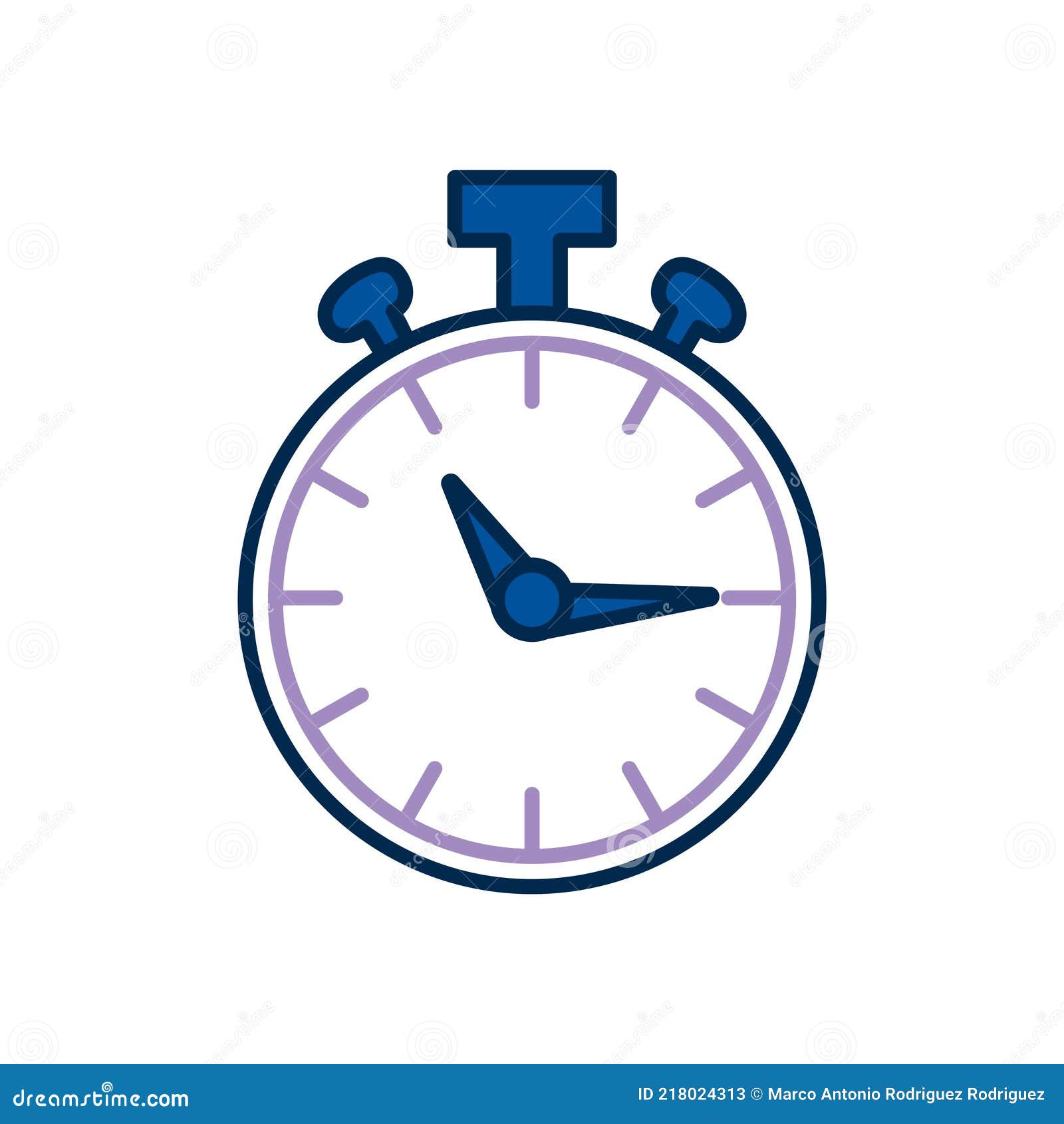 Isolated Chronometer Icon Sport Timer Timekeeper Cartoon Vector ...