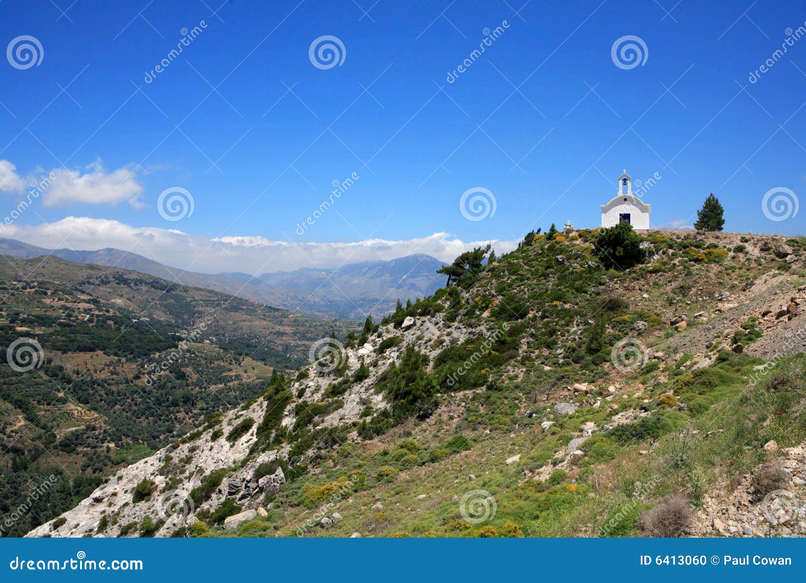 Isolated church in Crete stock photo. Image of horizontal - 6413060