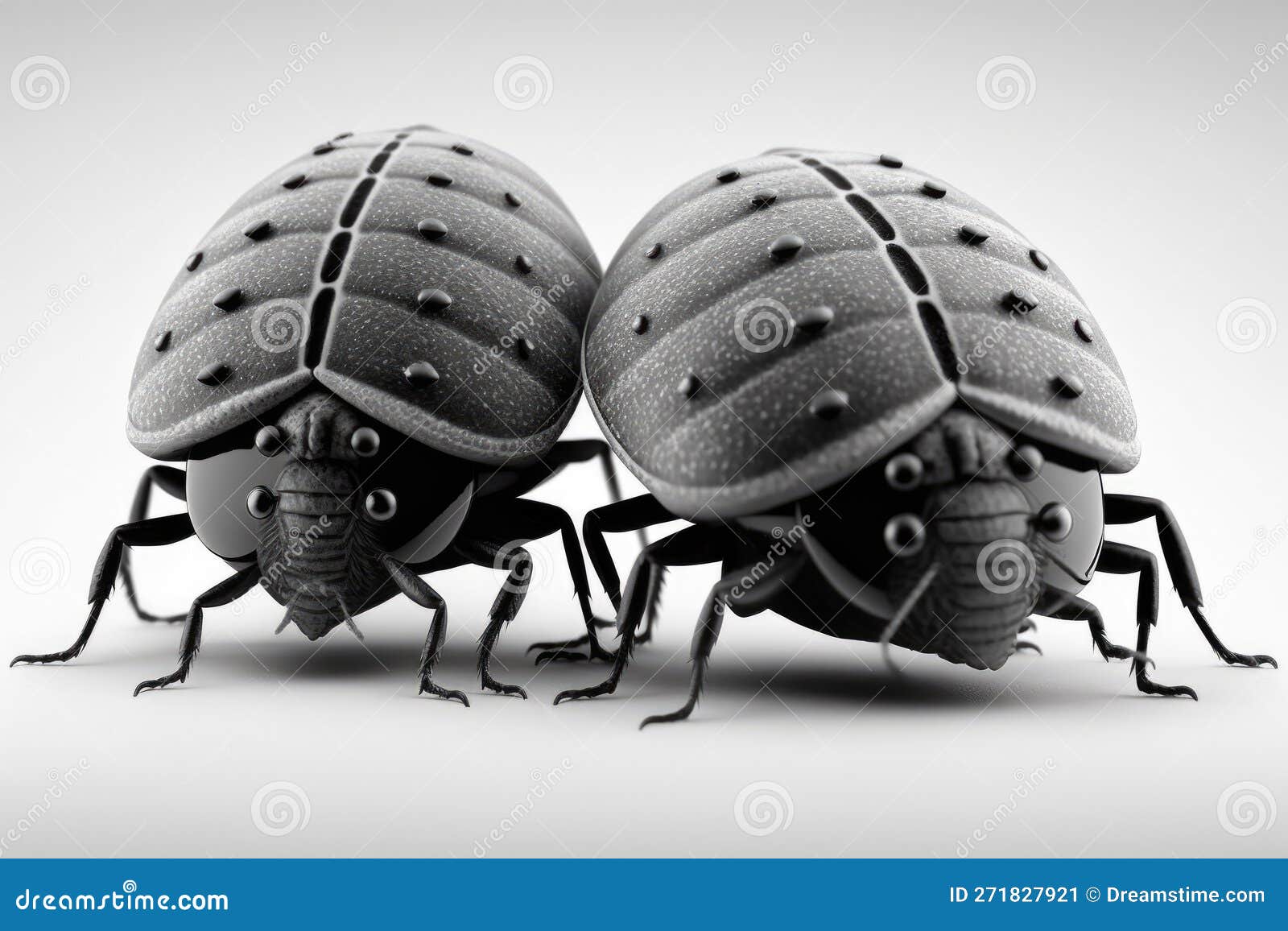 Isolated Cimex Lectularius Bed Bugs on a White Background Stock ...