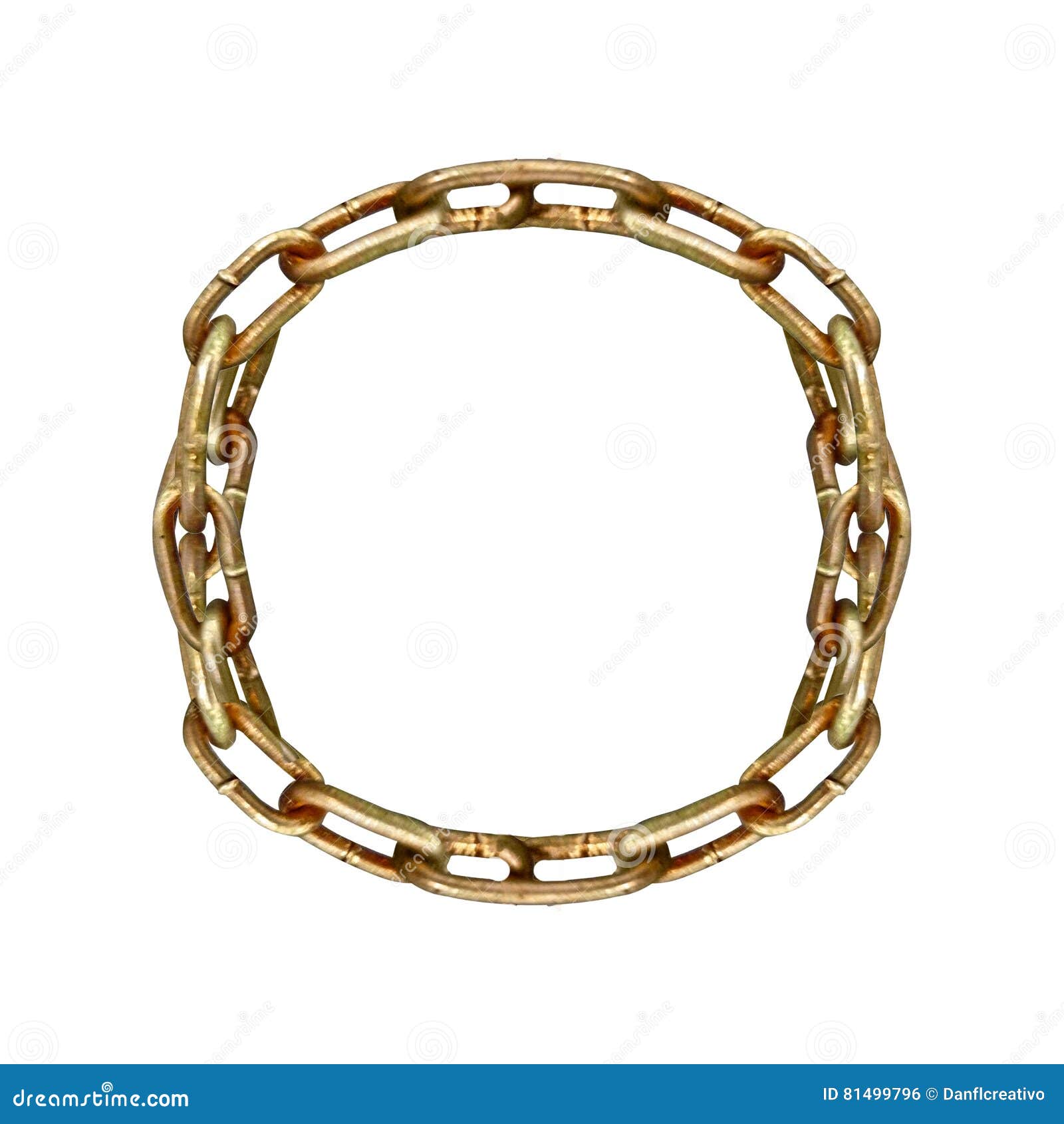 Isolated Circle Chain Over White Background Stock Photo - Image of ...