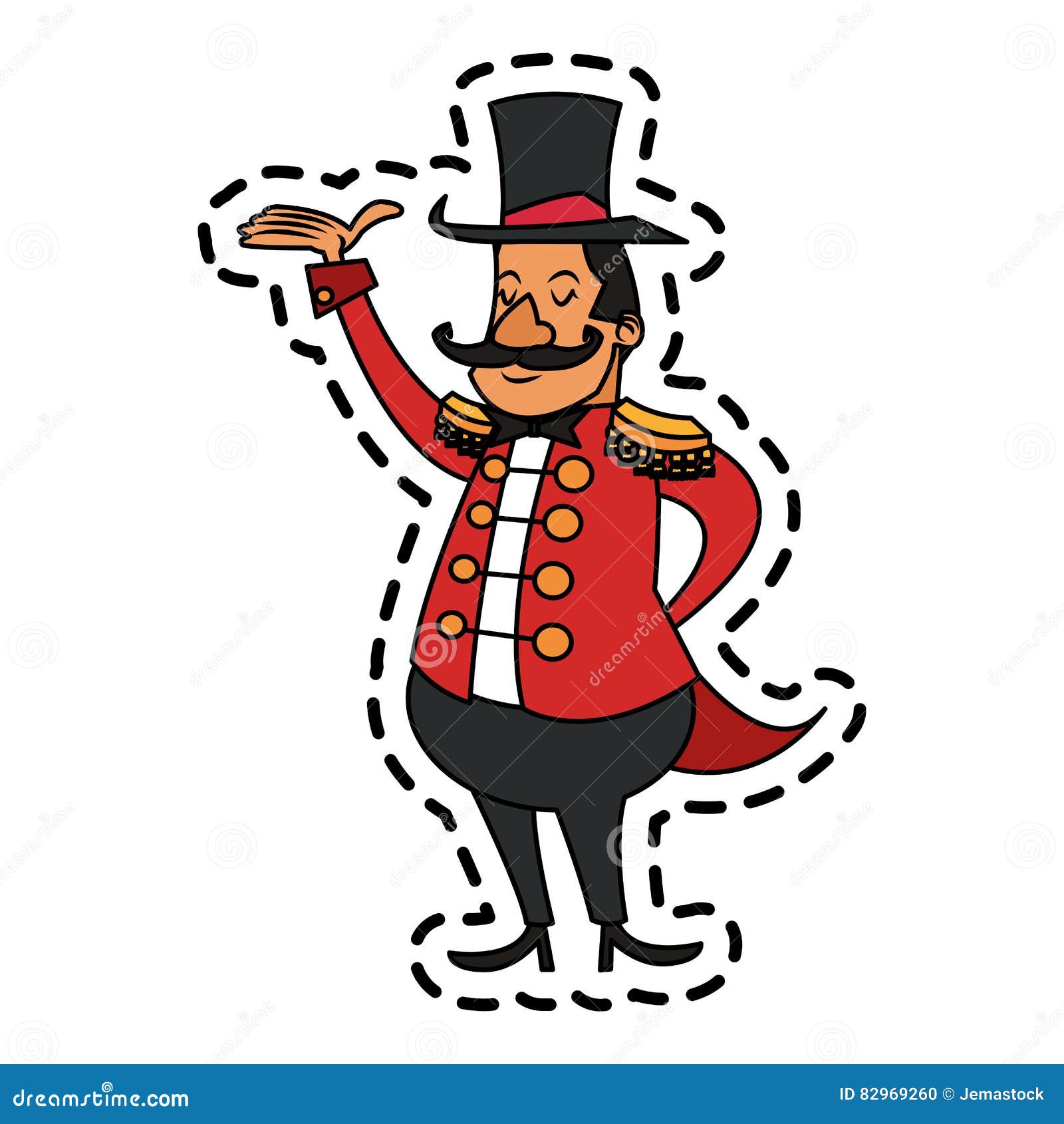 Isolated circus man design stock vector. Illustration of party - 82969260